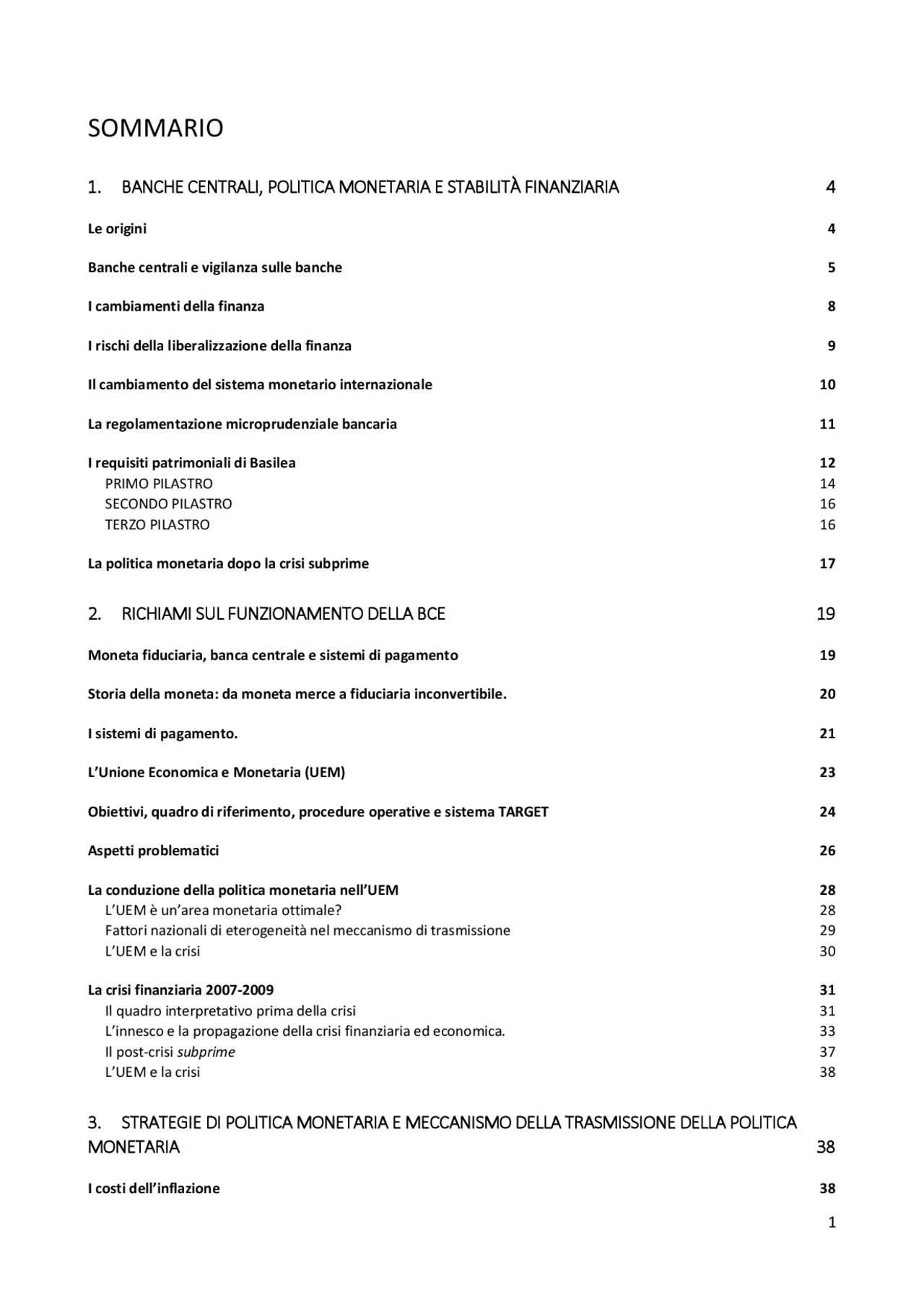 Riassunto Utile Per Esame Di Scenari Macrofinanziari Unimore Docsity