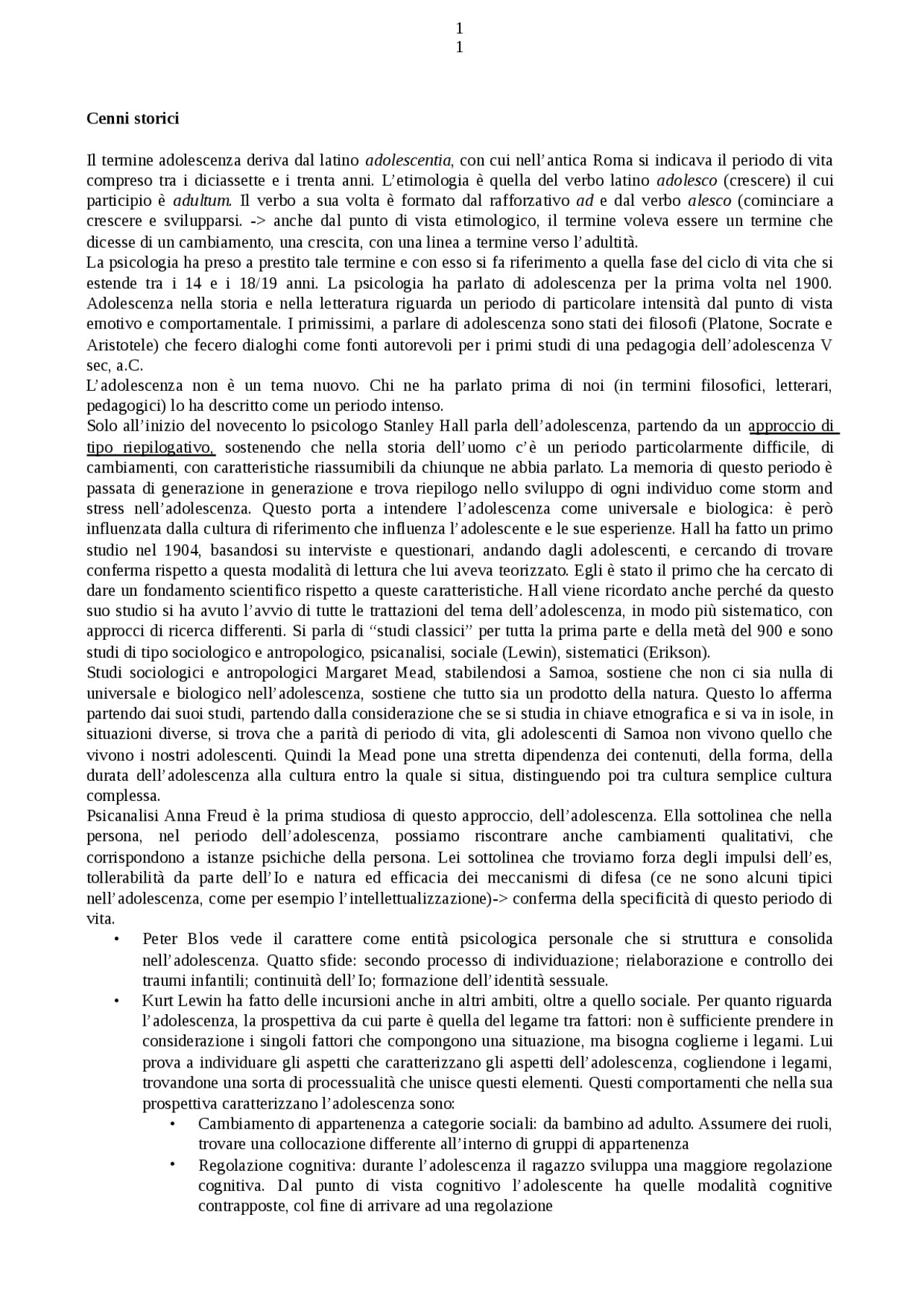 Adolescenza E Compiti Di Sviluppo Docsity