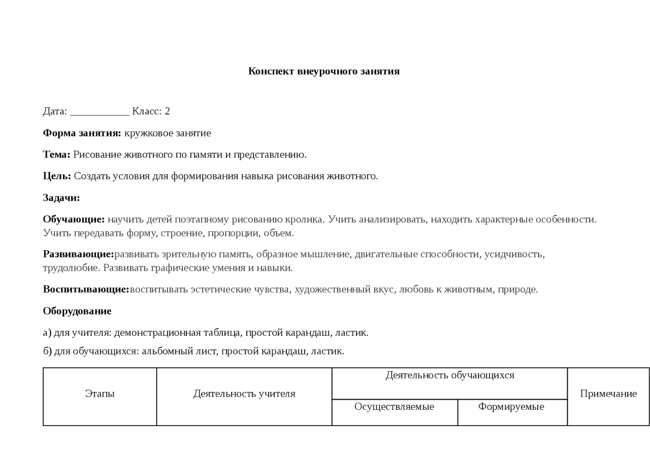 Конспект урока изобразительного искусства Docsity