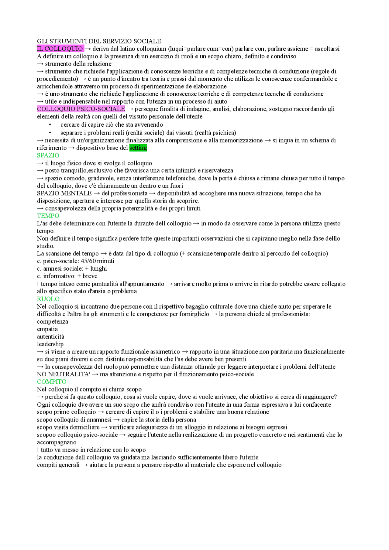 Strumenti Del Servizio Sociale Docsity