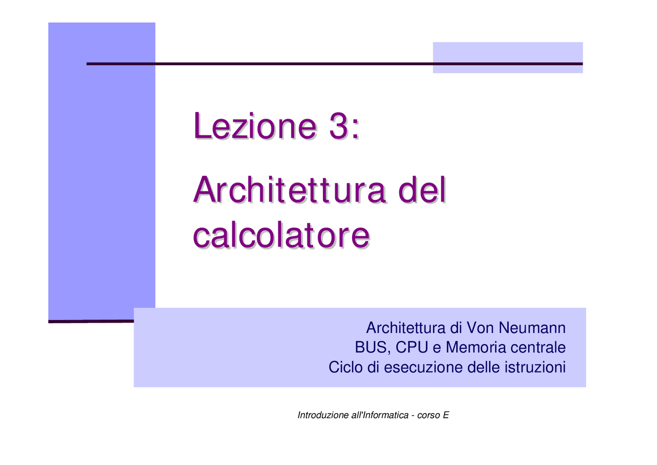Lezione Di Informatica Docsity