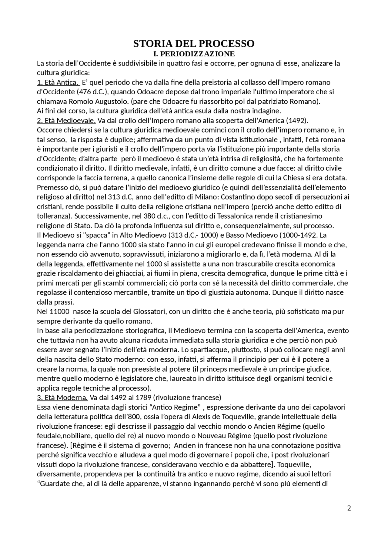Appunti Di Storia Del Processo Docsity