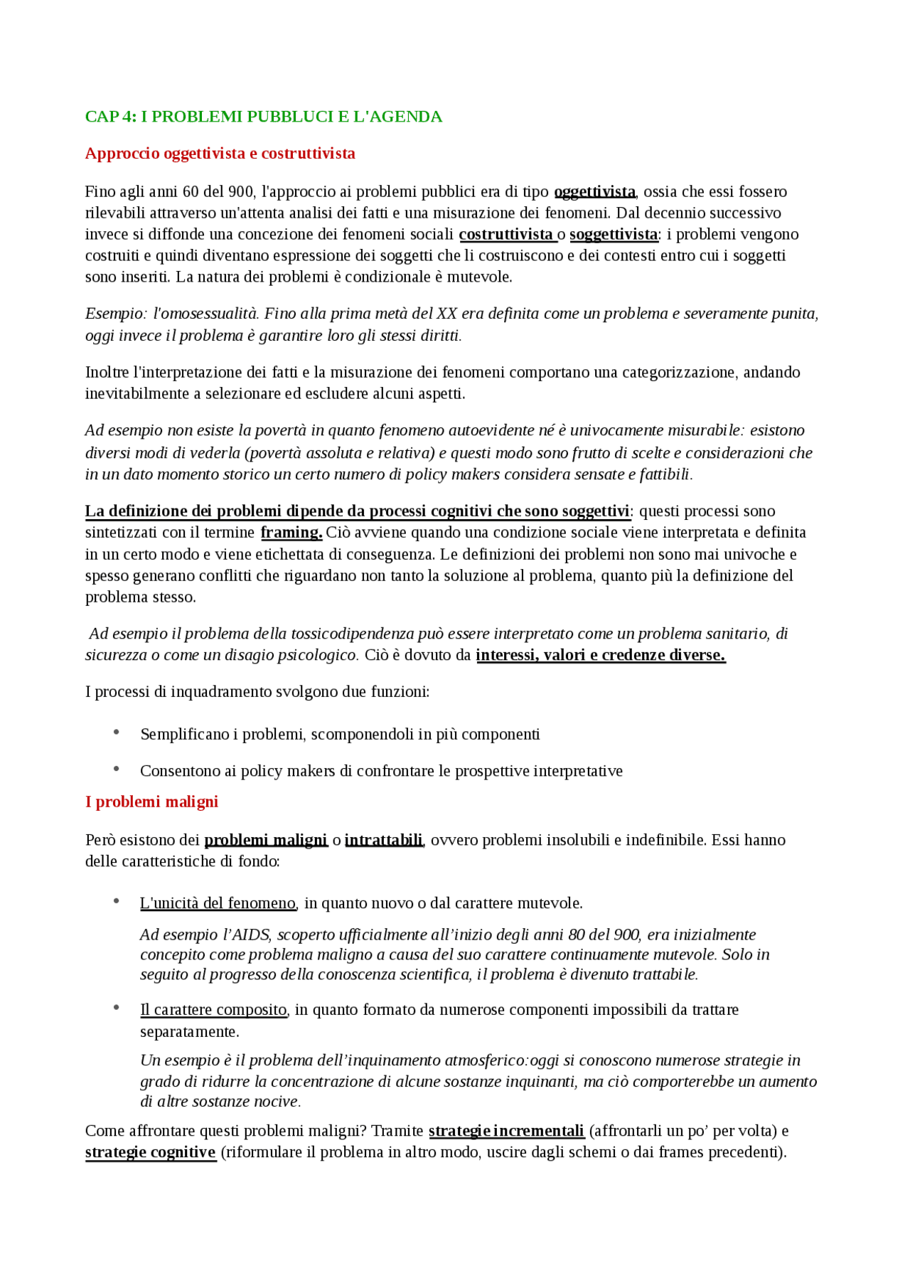 Le Politiche Pubbliche Ravazzi Cap 4 Docsity