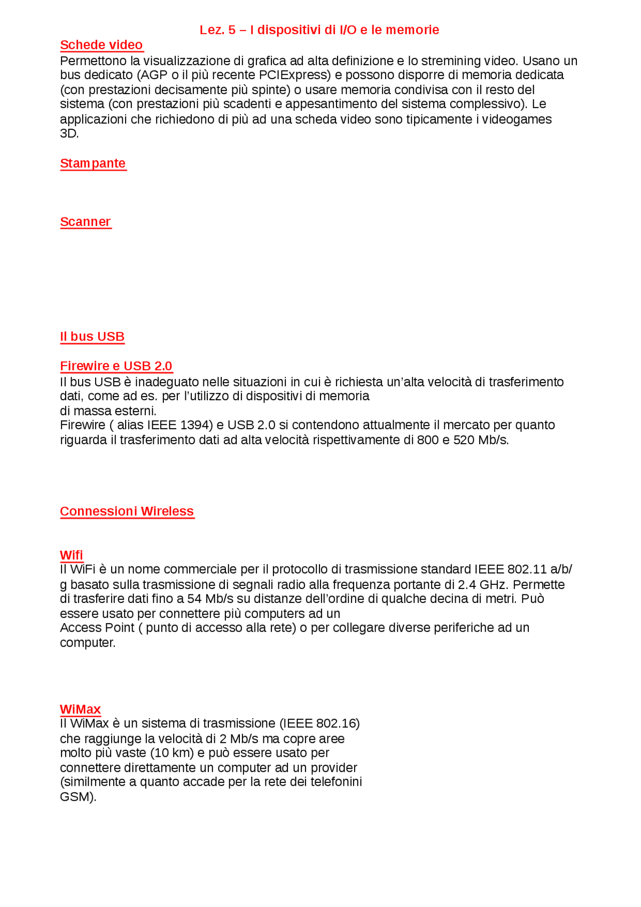 Lezione Di Informatica Docsity