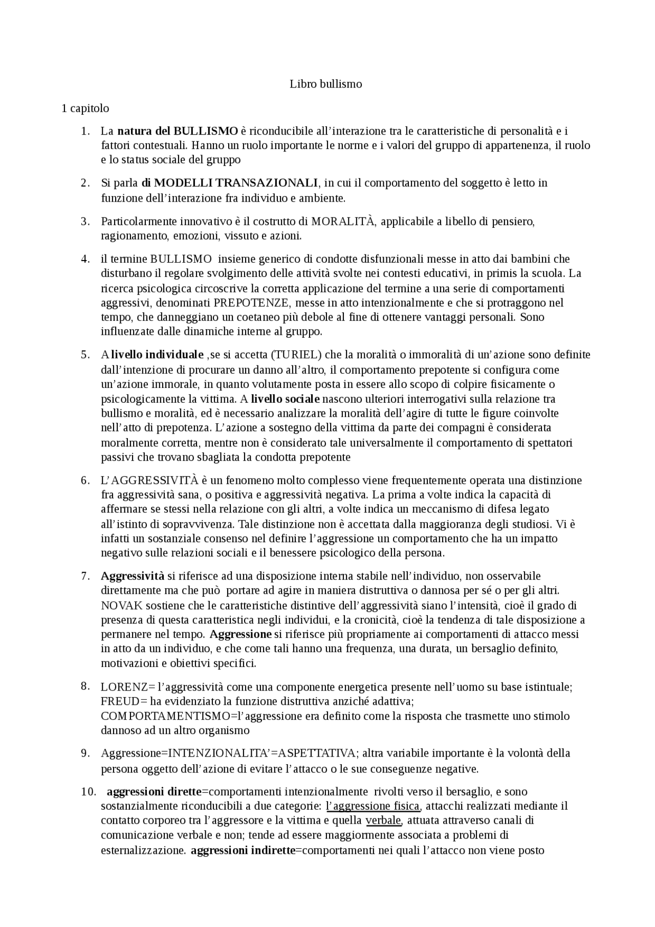 Limmoralità Del Bullismo Riassunto Docsity