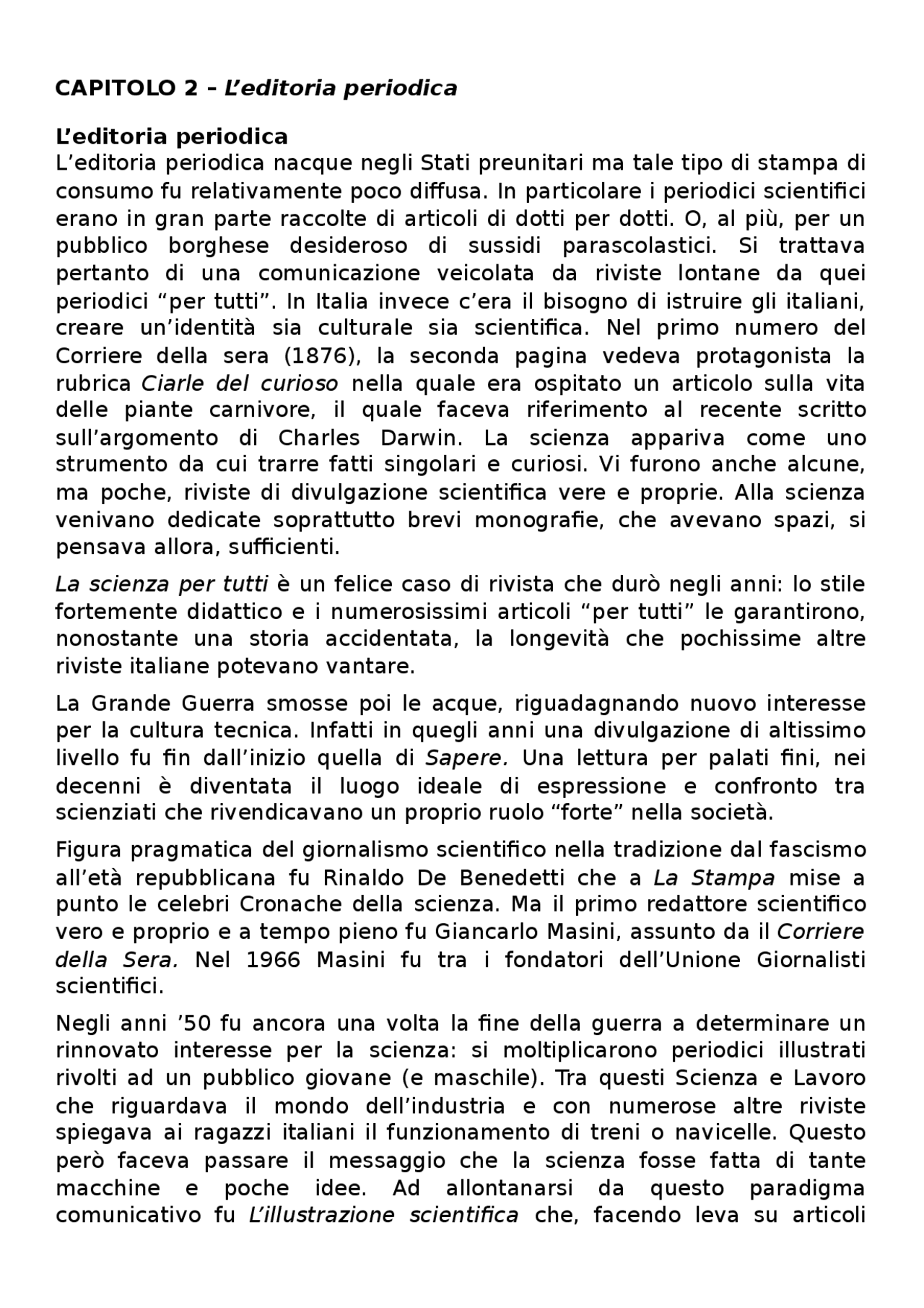 Storia Delle Scienze E Delle Tecniche Docsity