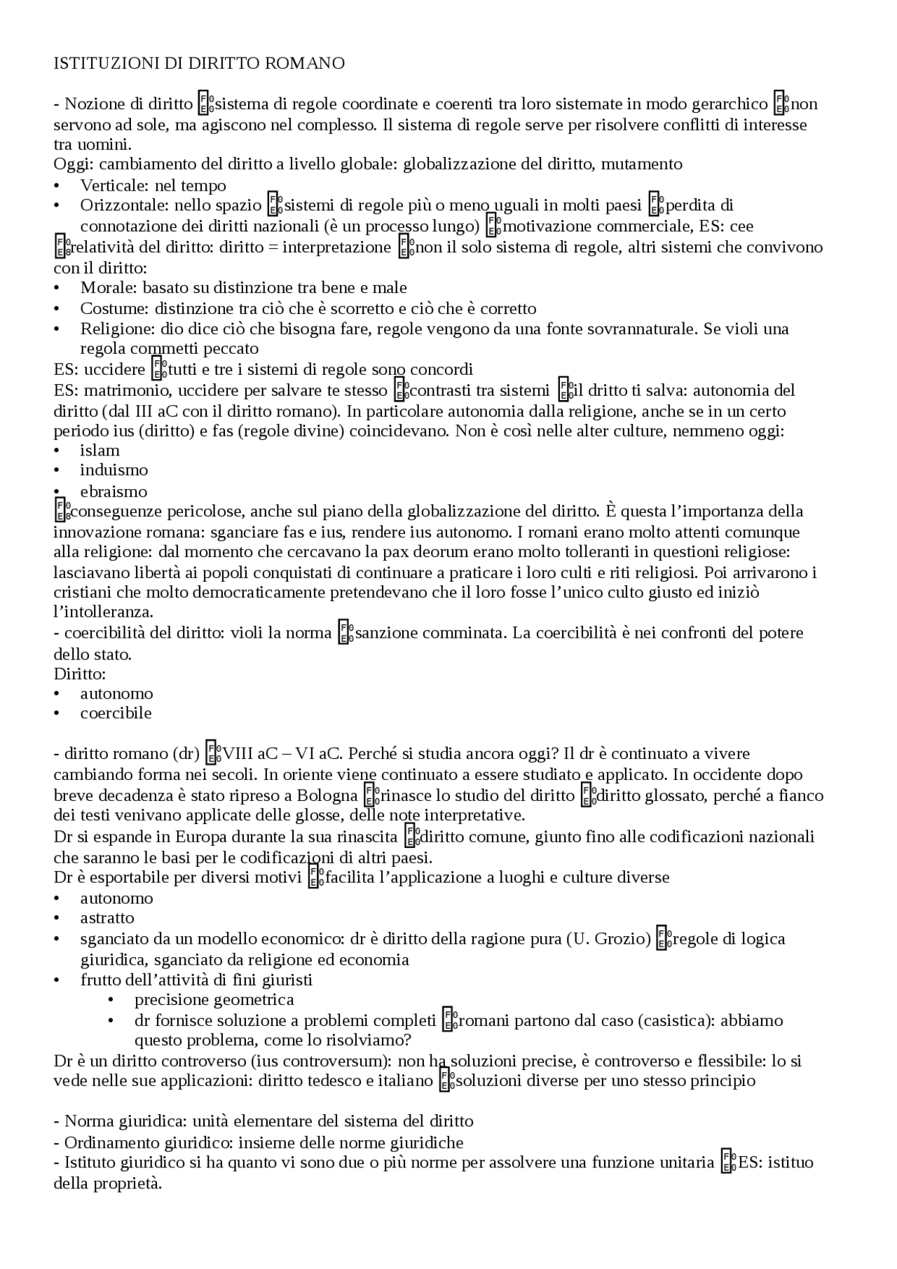 Appunti Di Diritto Romano Prof Briguglio Appunti Di Istituzioni Di