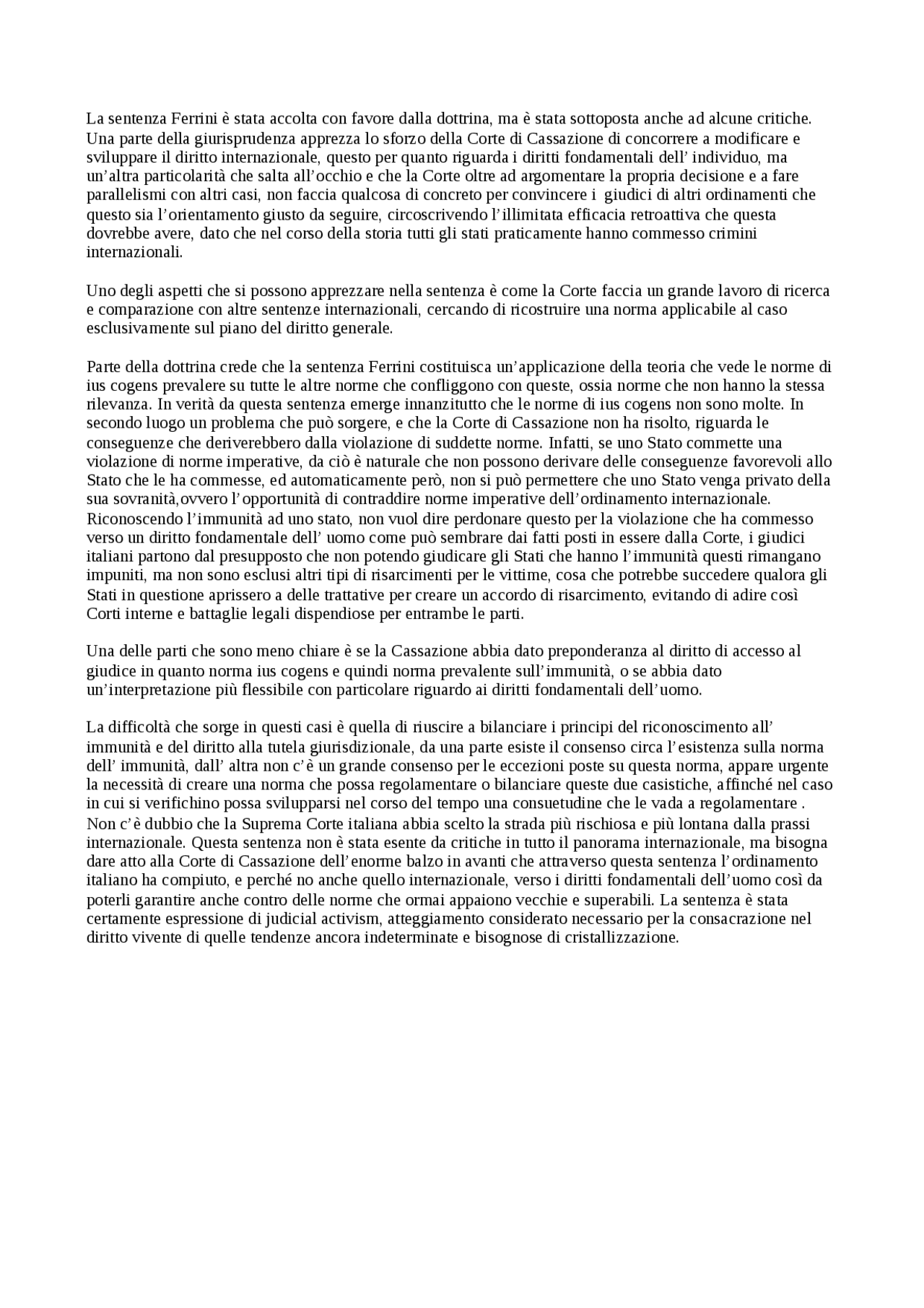 Sentenza Ferrini Del 2004 Docsity