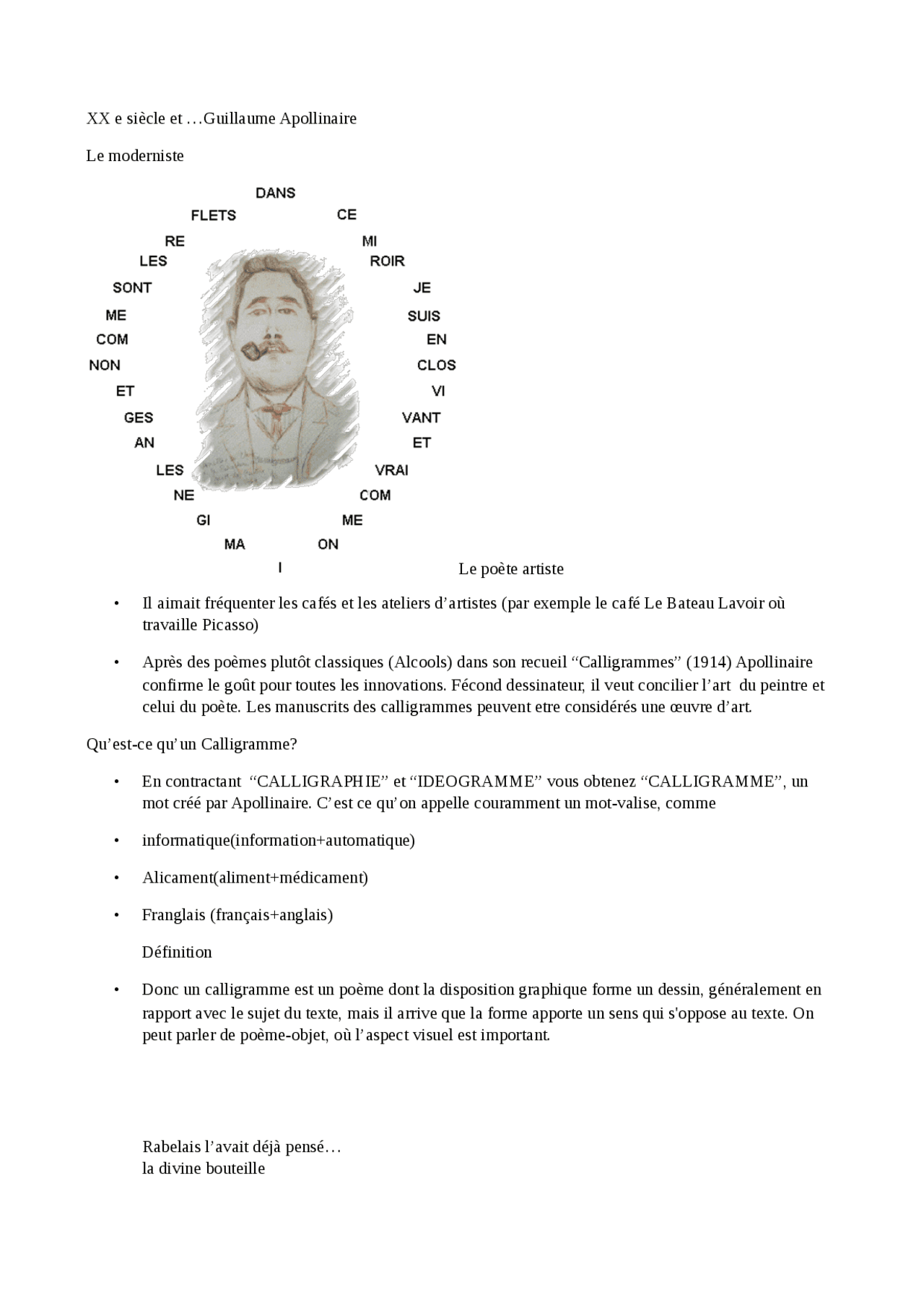 Apollinaire Letteratura Francese Docsity