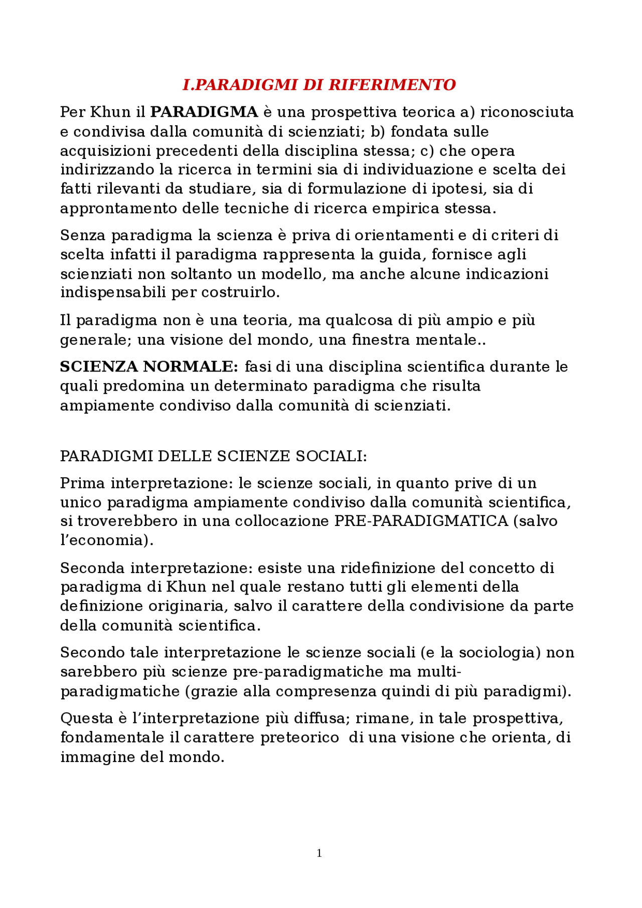 Paradigmi Di Riferimento Docsity