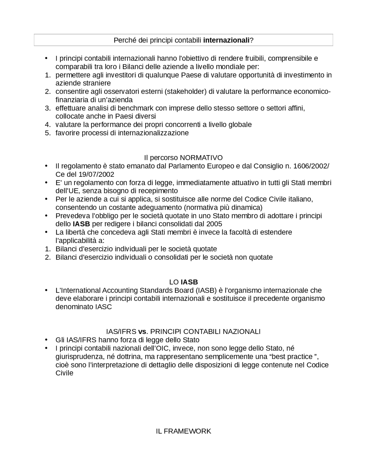 Principi Contabili Internazionali Docsity