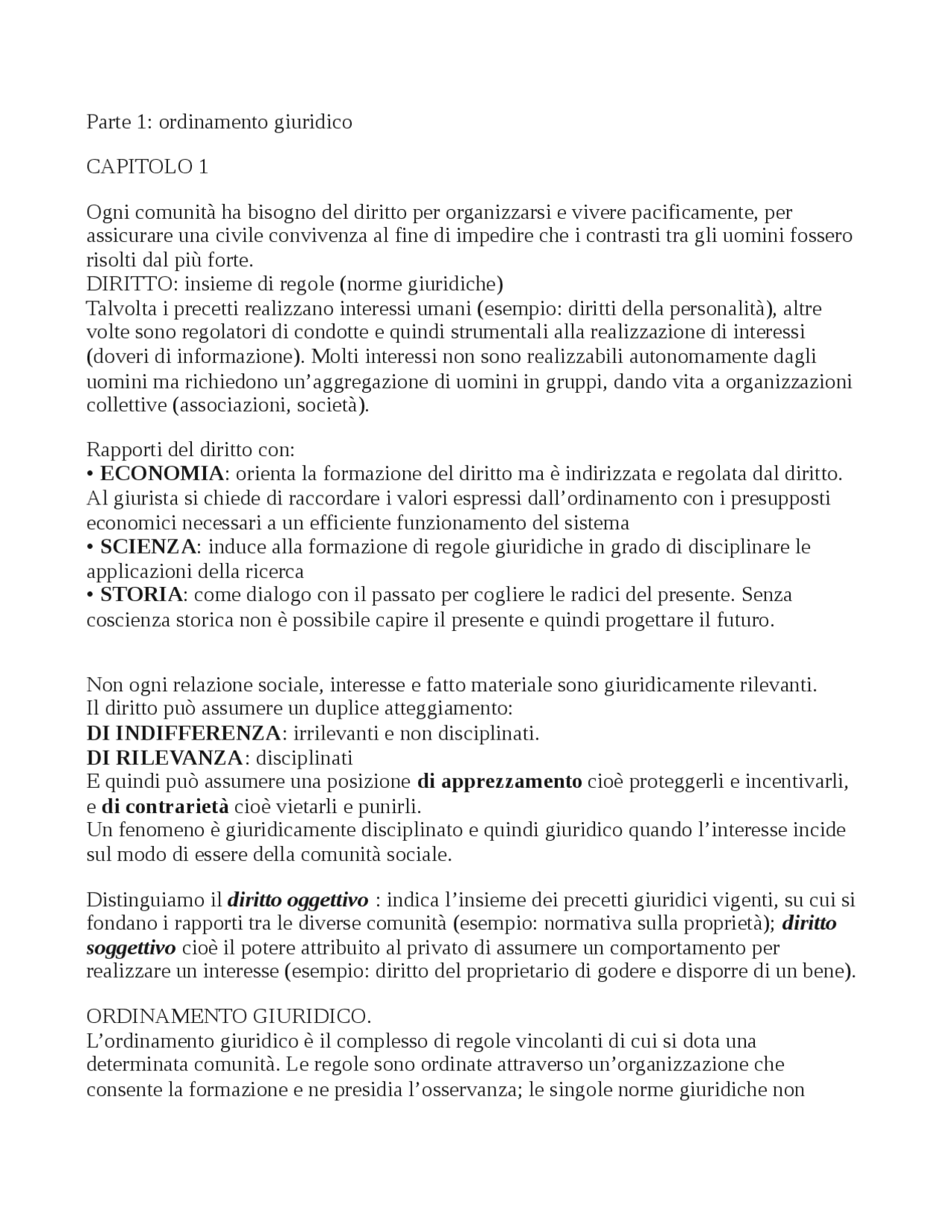 Parte I Diritto Privato Docsity
