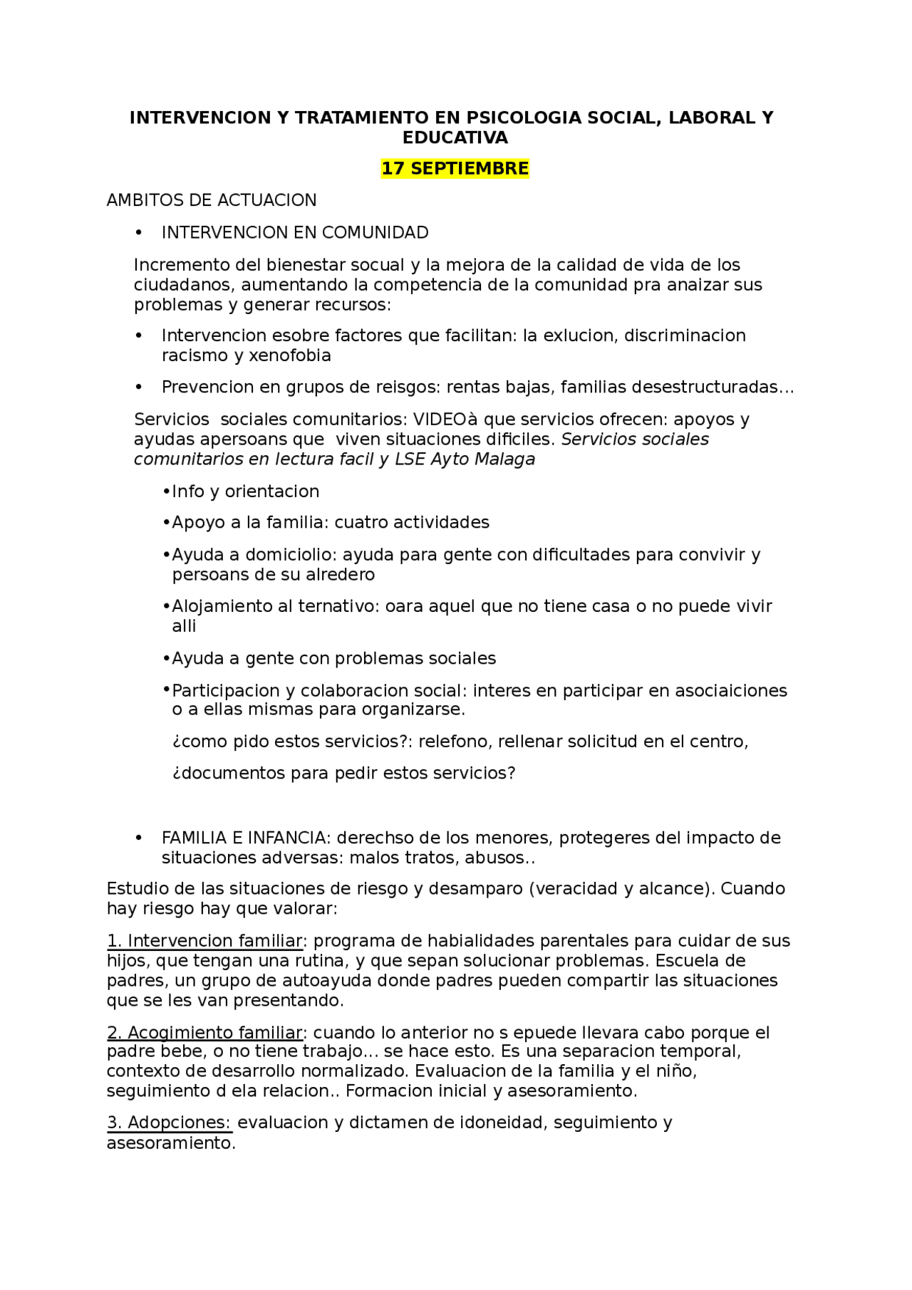 TEMA 1. Intervencion y tratamiento en psicologia social, laboral y ...