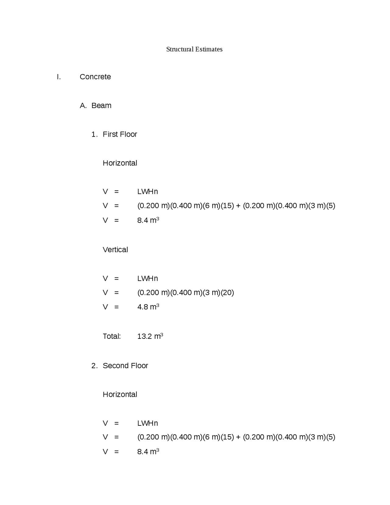 Structural Estimates - Docsity