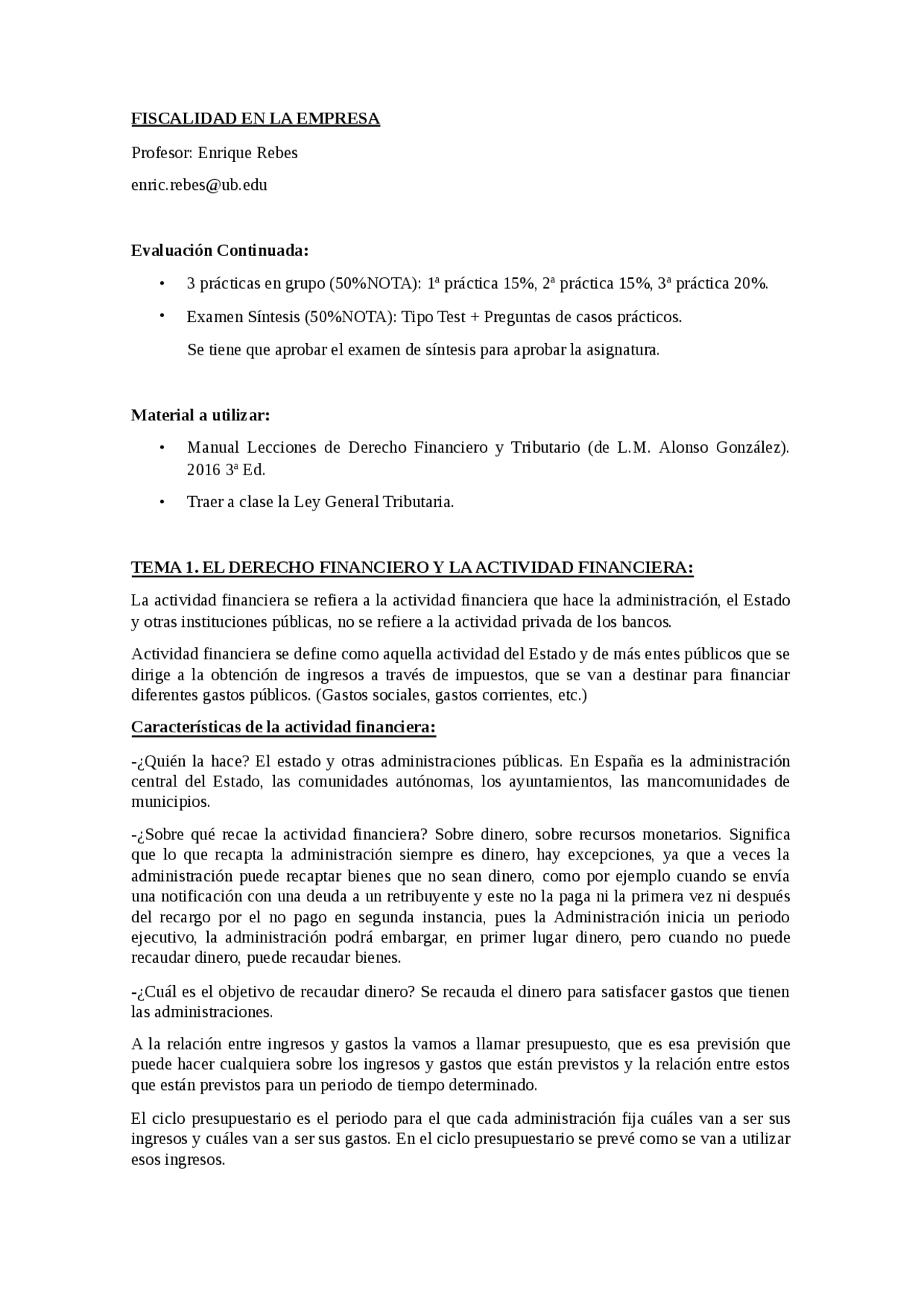 Apuntes De Fiscalidad Docsity