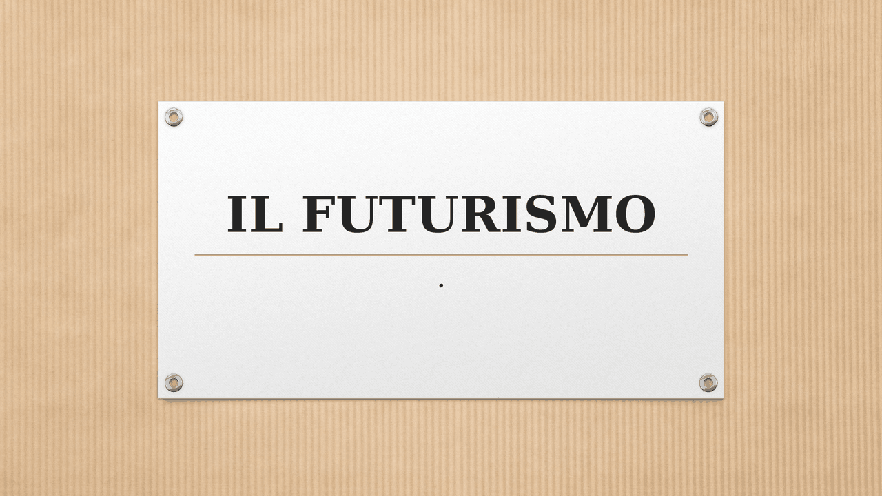 Il Futurismo Slide Di Arte Docsity