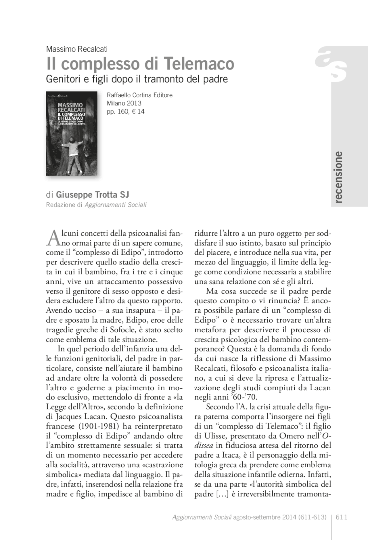 Complesso Telemaco Recalcati Docsity