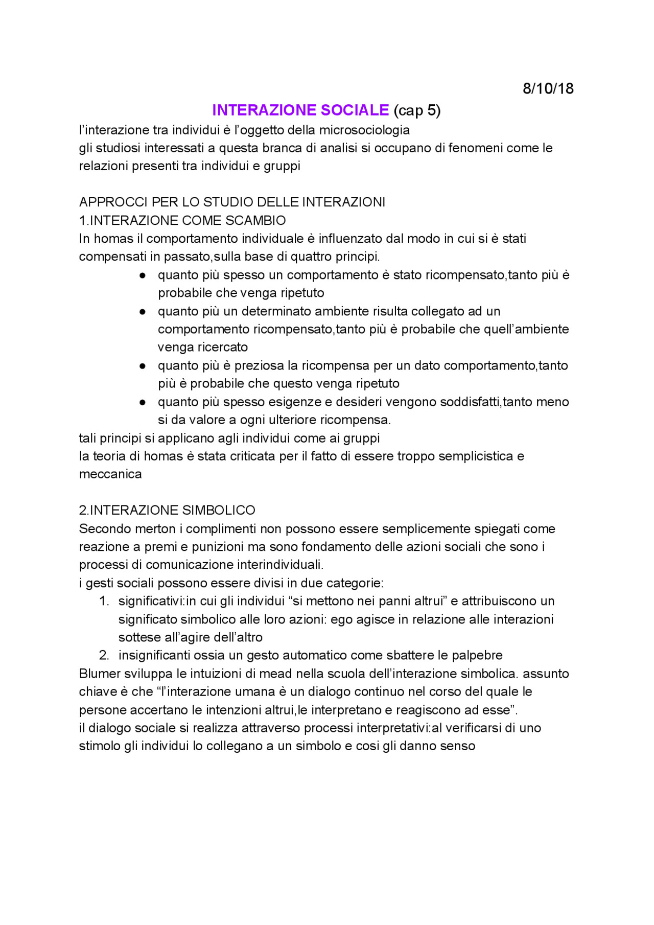 Sociologia Riassunto Manuale Smelser Docsity