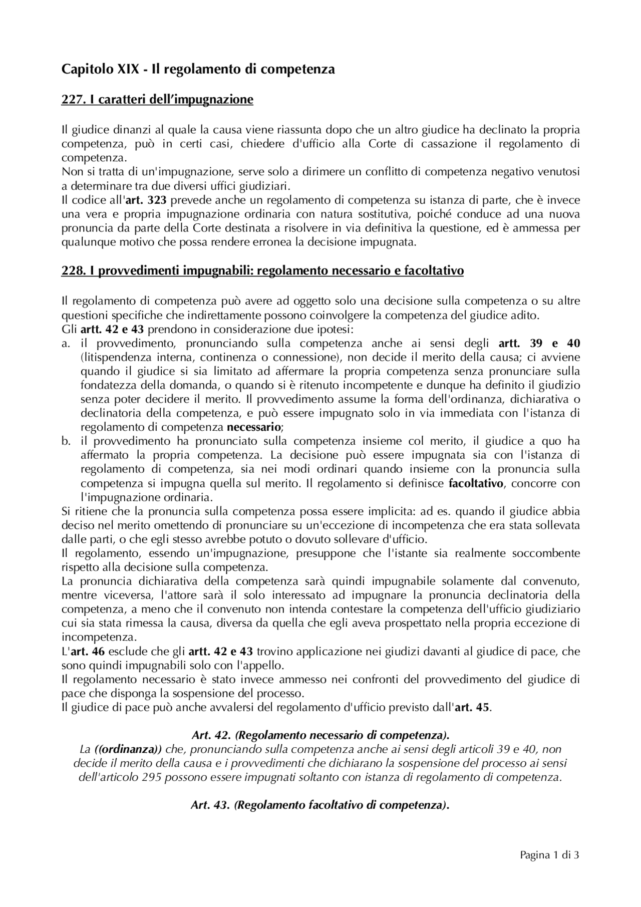 Cap Xix Balena Ii Riassunto Istituzioni Di Diritto Processuale Civile