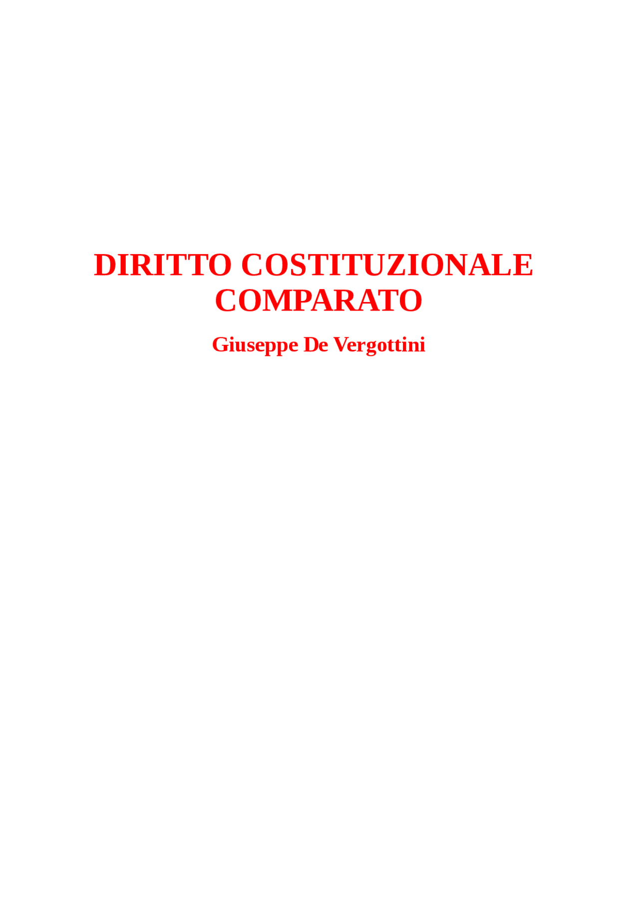 Schemi Diritto Pubblico Comparato Docsity