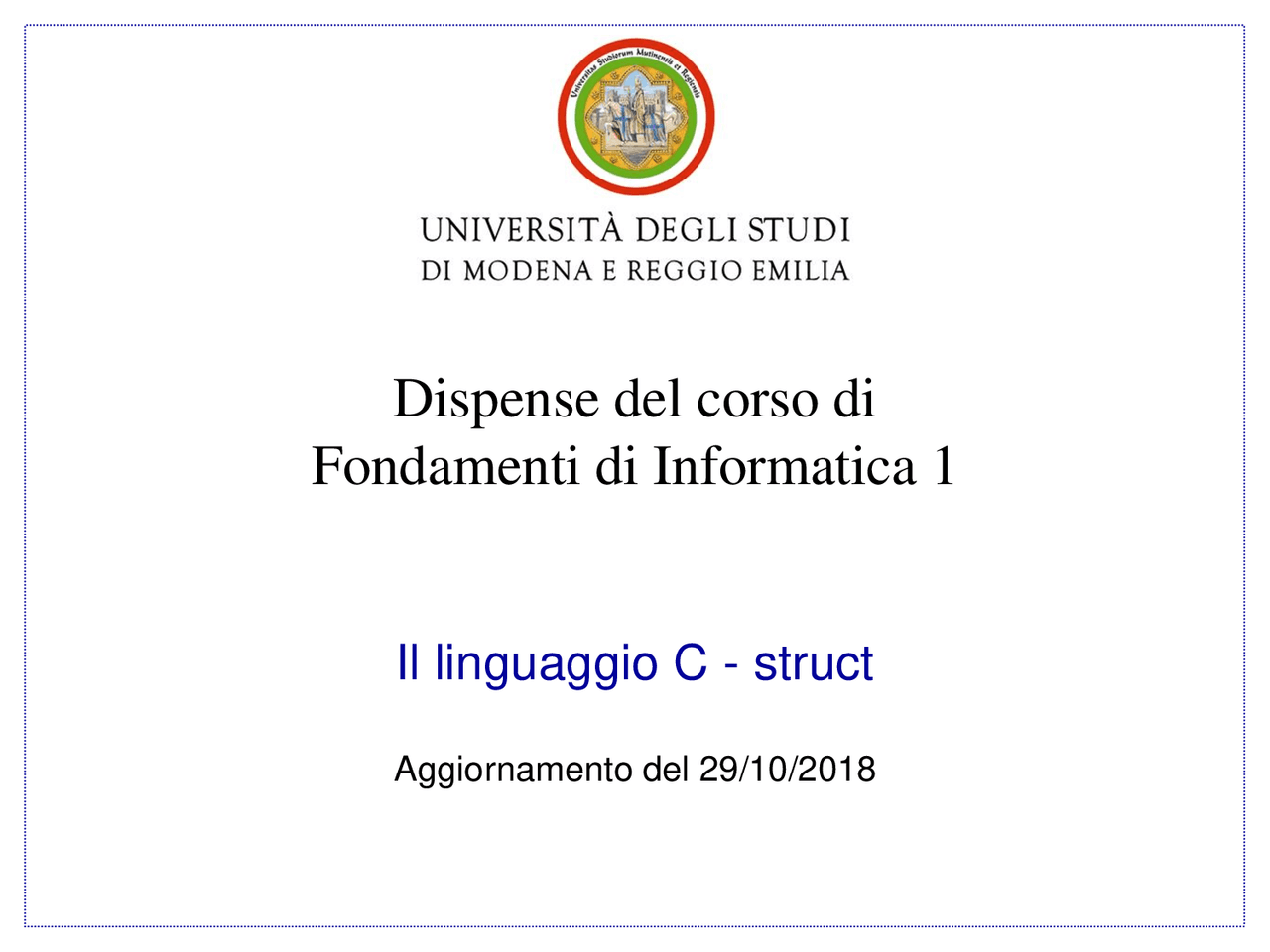 Struct Nel Linguaggio C Docsity
