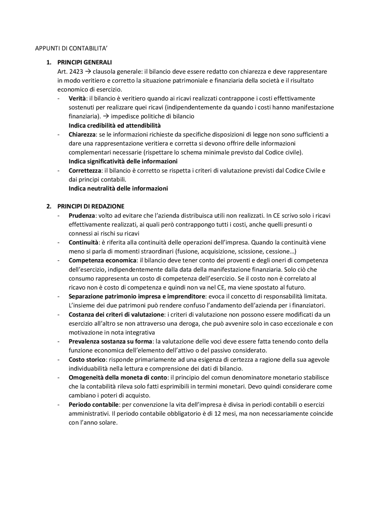 Appunti Contabilità Docsity