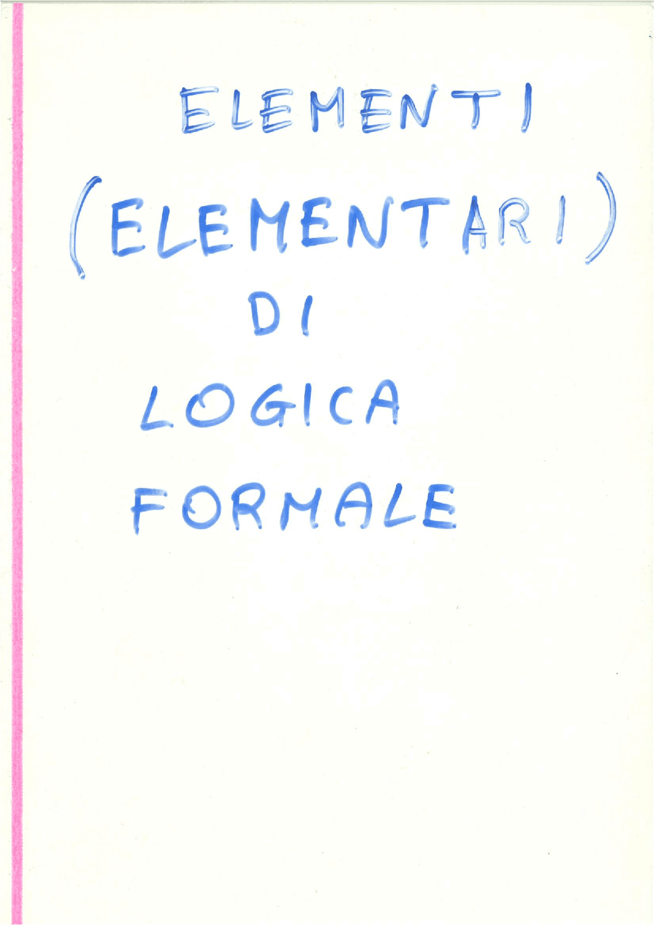 Dispense Di Logica Formale Docsity