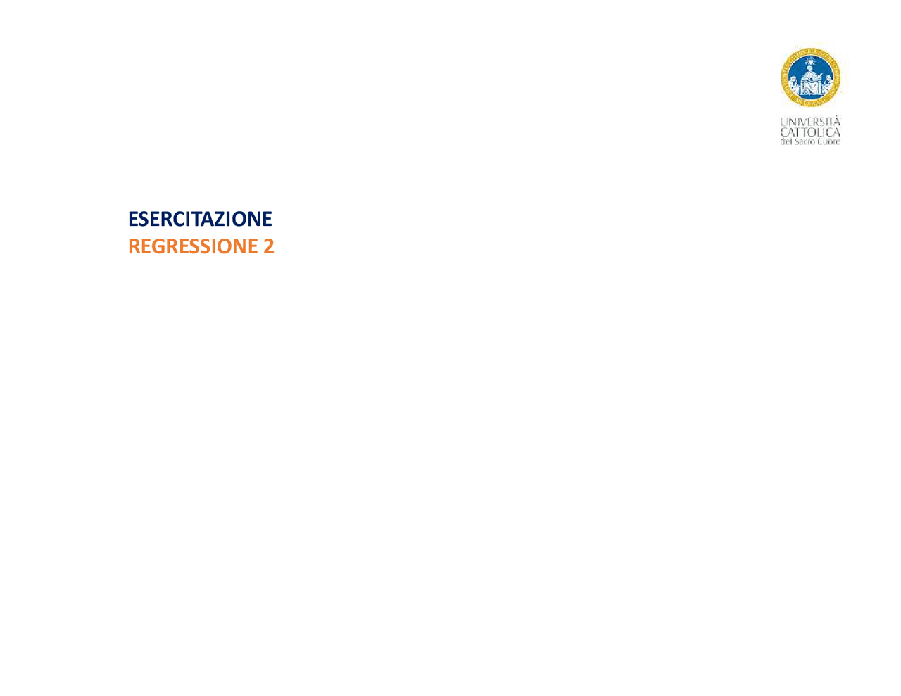 Regressione Statistica Docsity