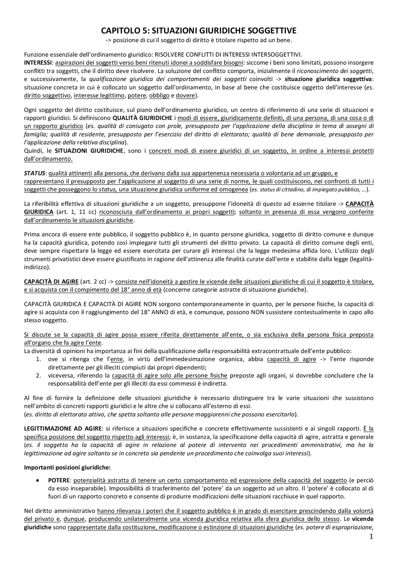 Situazioni Giuridiche Soggettive Docsity