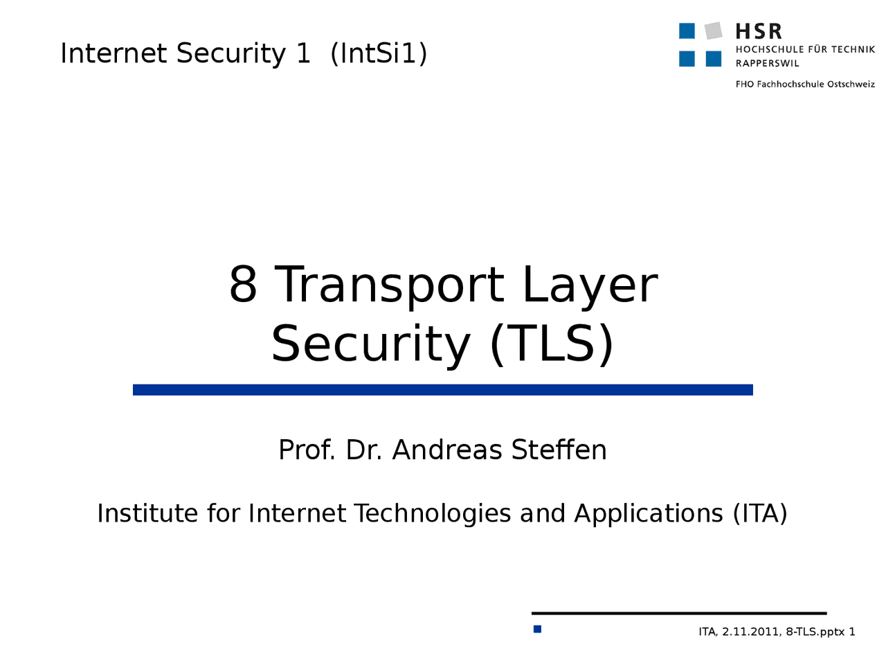 Transport Layer Security - Docsity