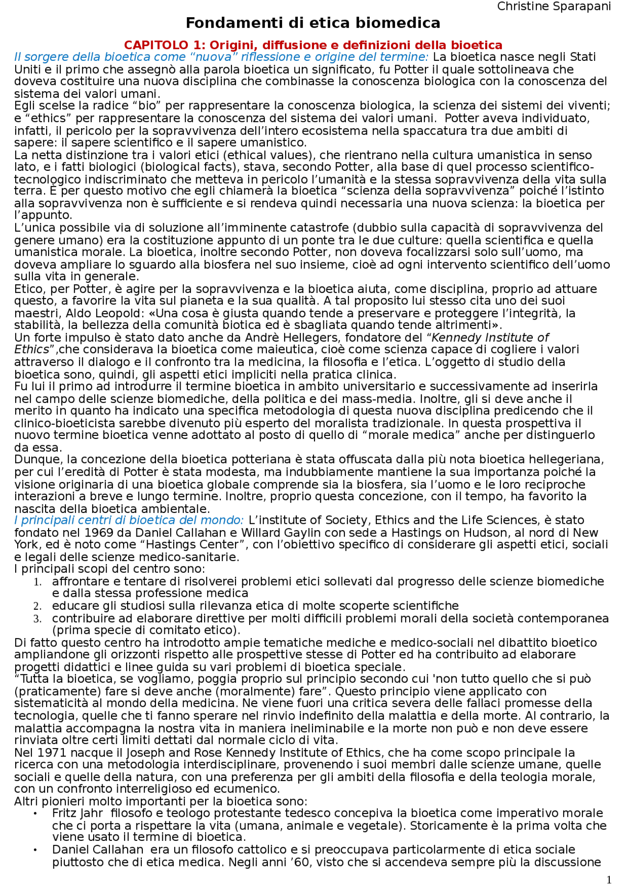 Bioetica Elio Sgreccia Docsity
