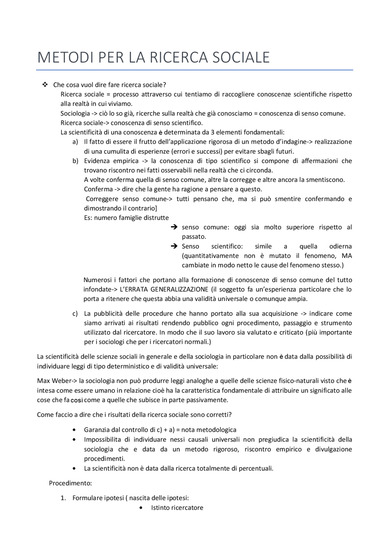 Metodi Di Ricerca Quantitativi Docsity