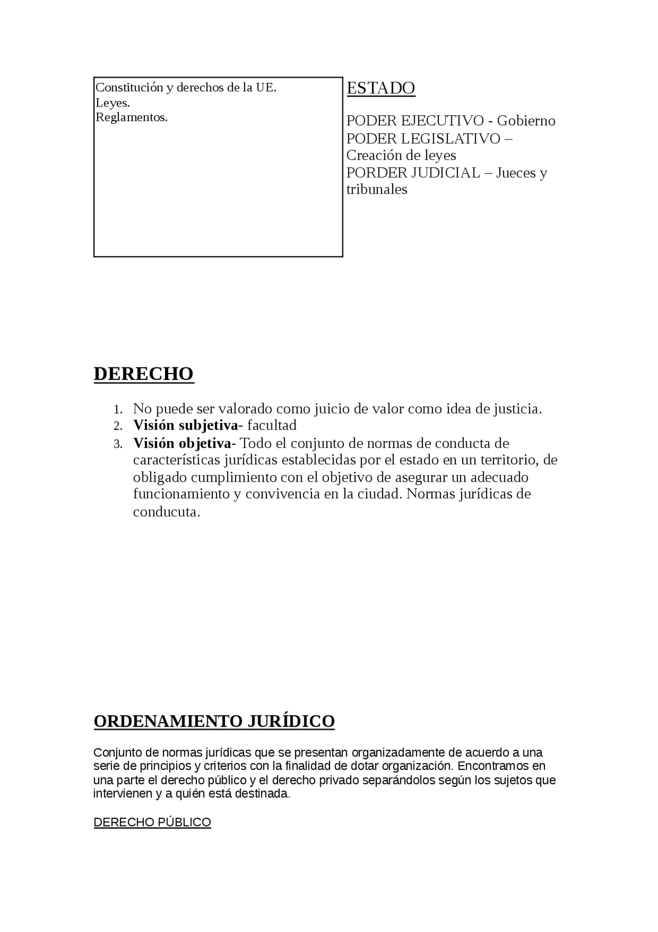 Derecho Primero Ade Ub Docsity