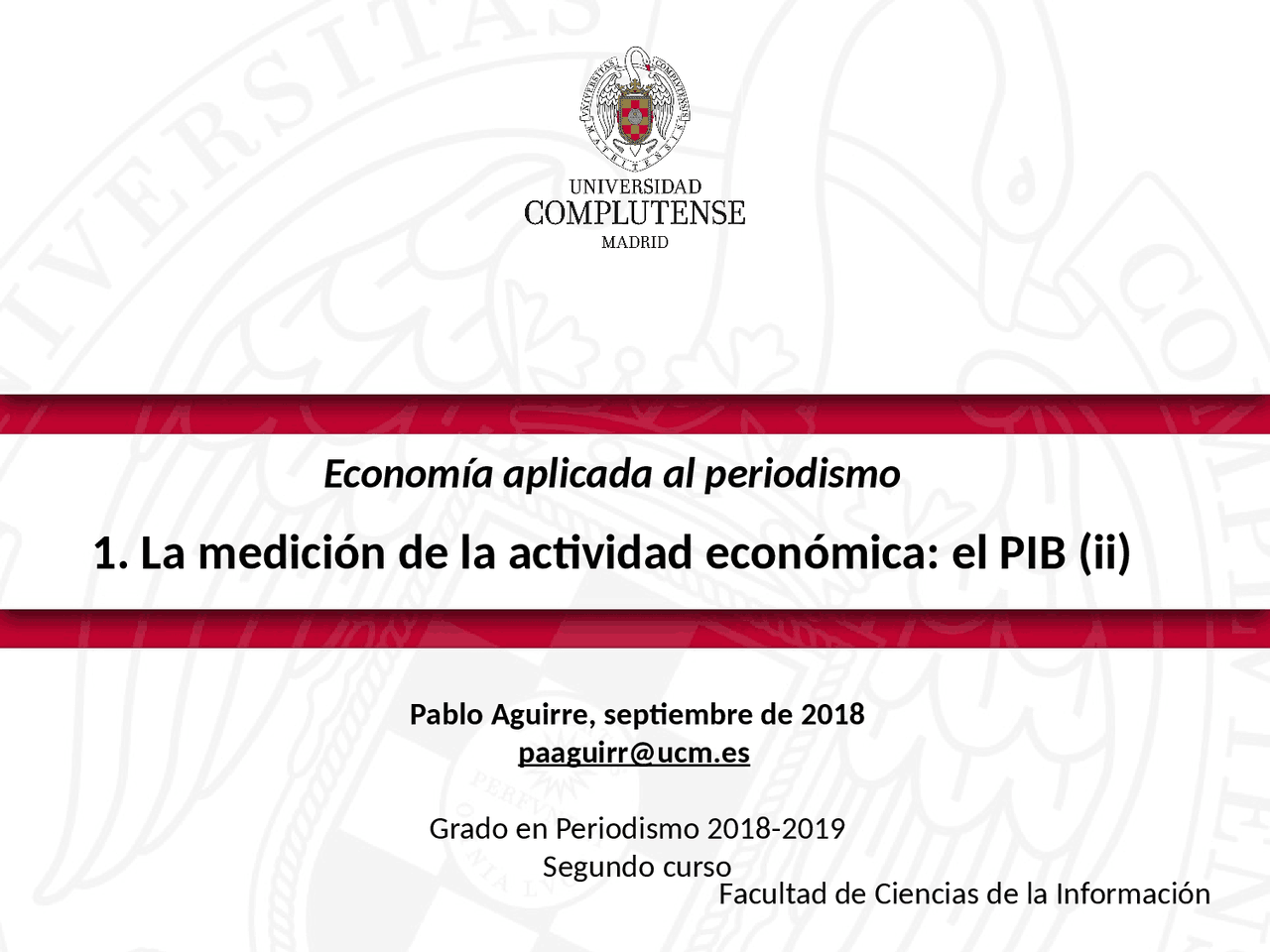 Economía Aplicada Al Periodismo El Pib Docsity