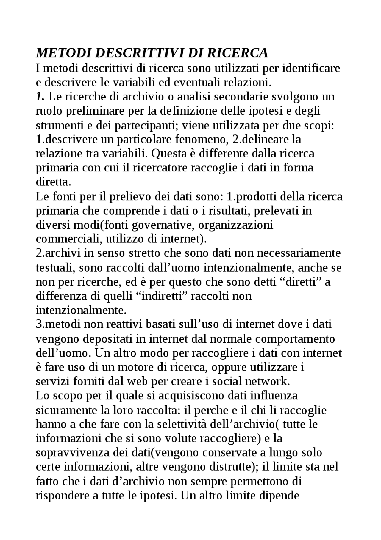 Riassunti Di Psicometria Docsity