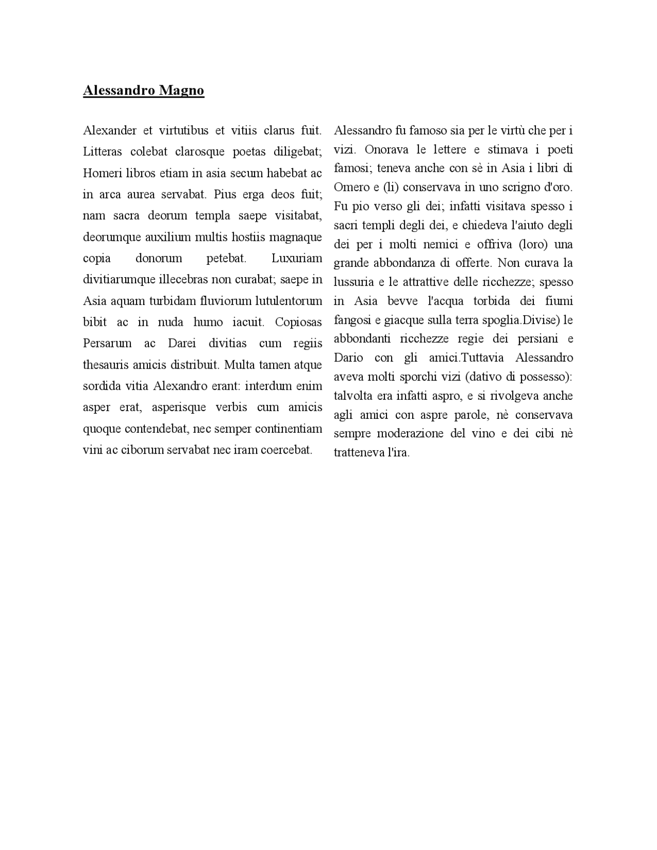 Alessandro Magno Docsity