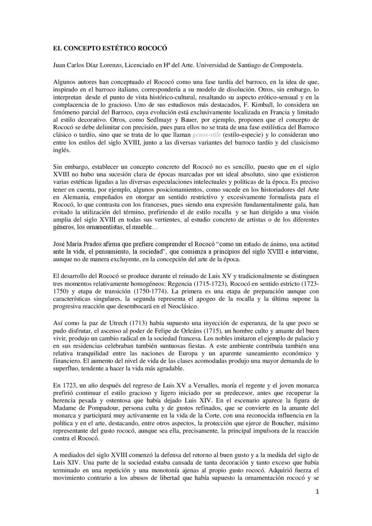 Apuntes De Estetica Rococó Docsity