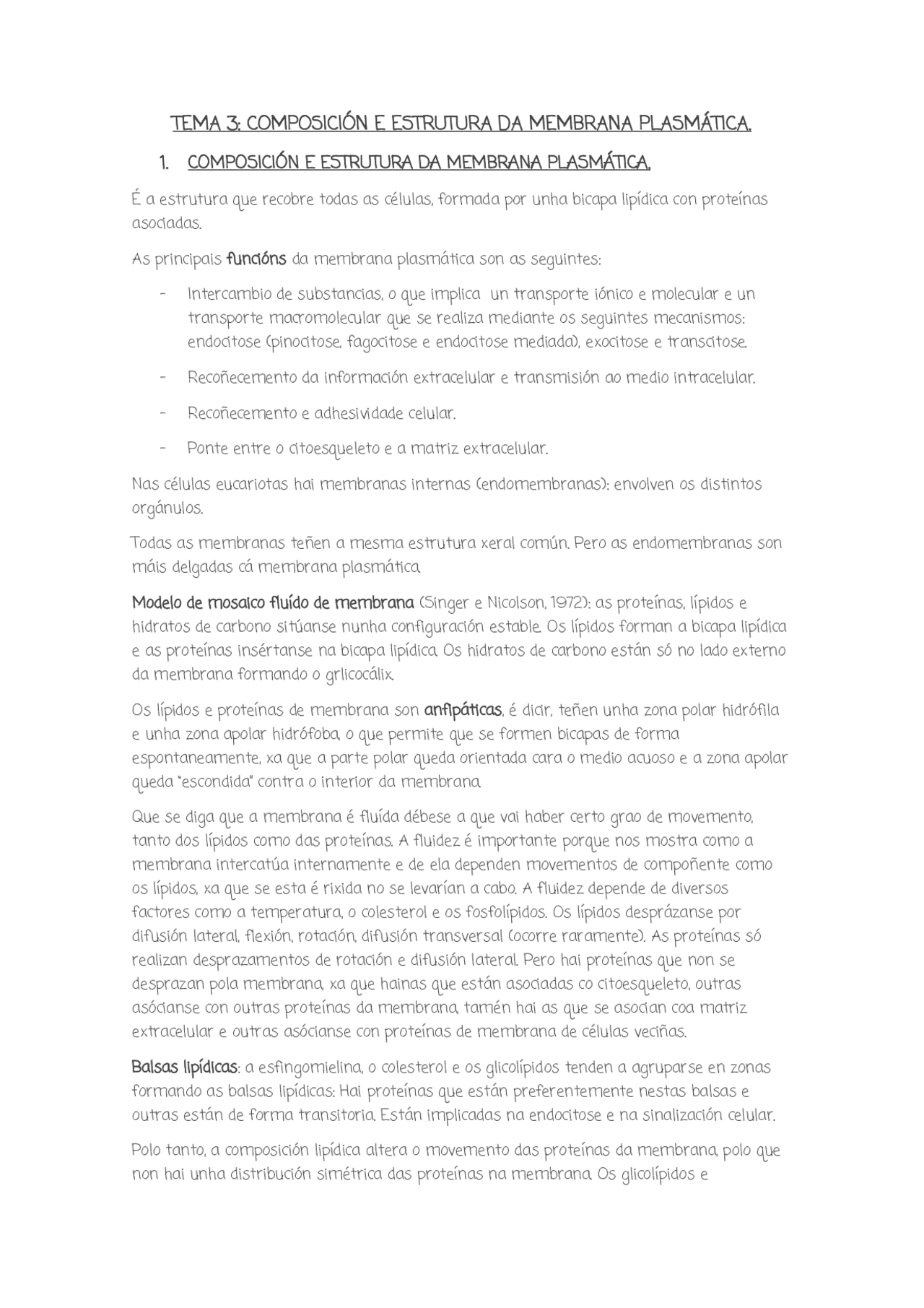 Apuntes Tema 3 Biología Docsity