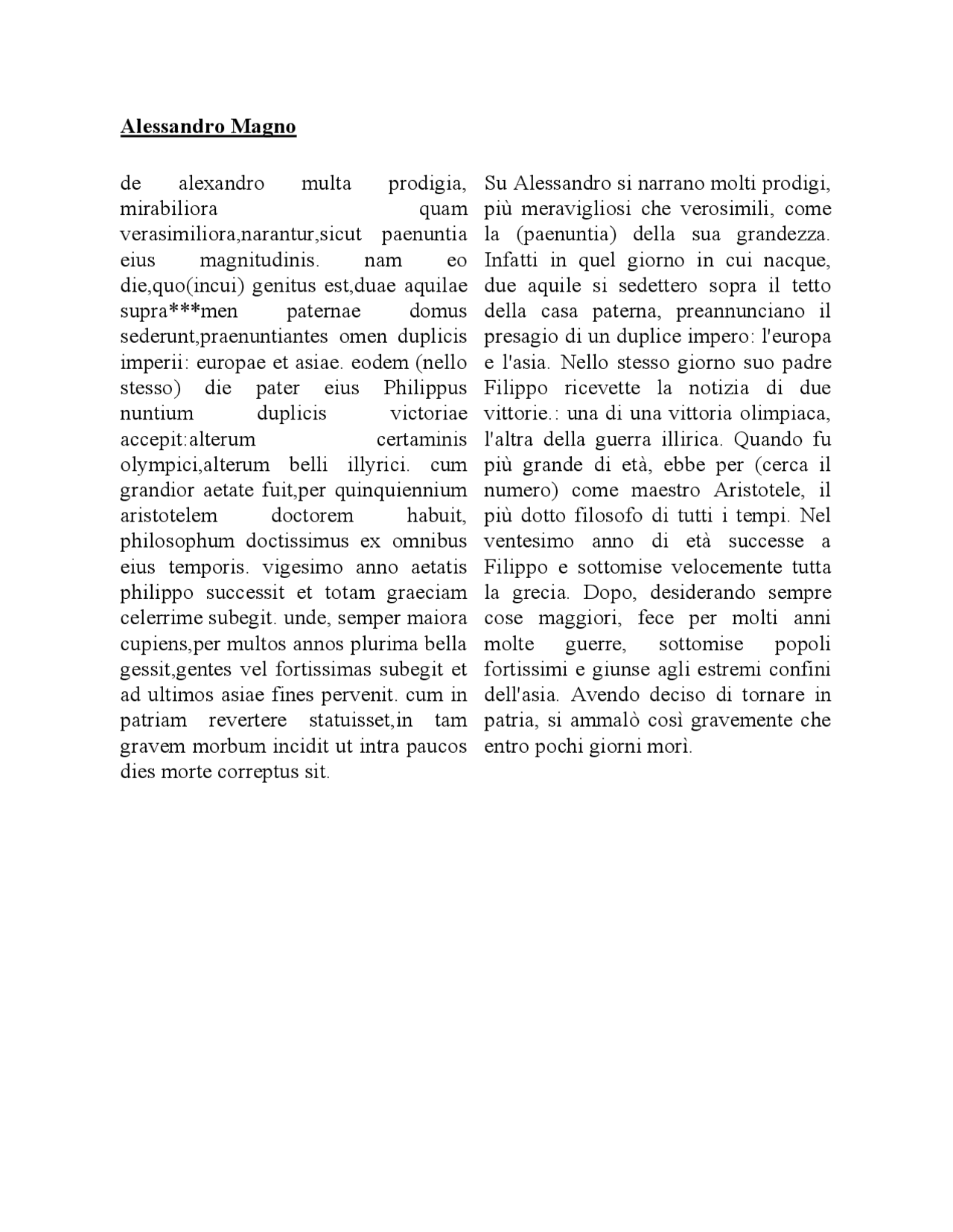 Alessandro Magno Docsity