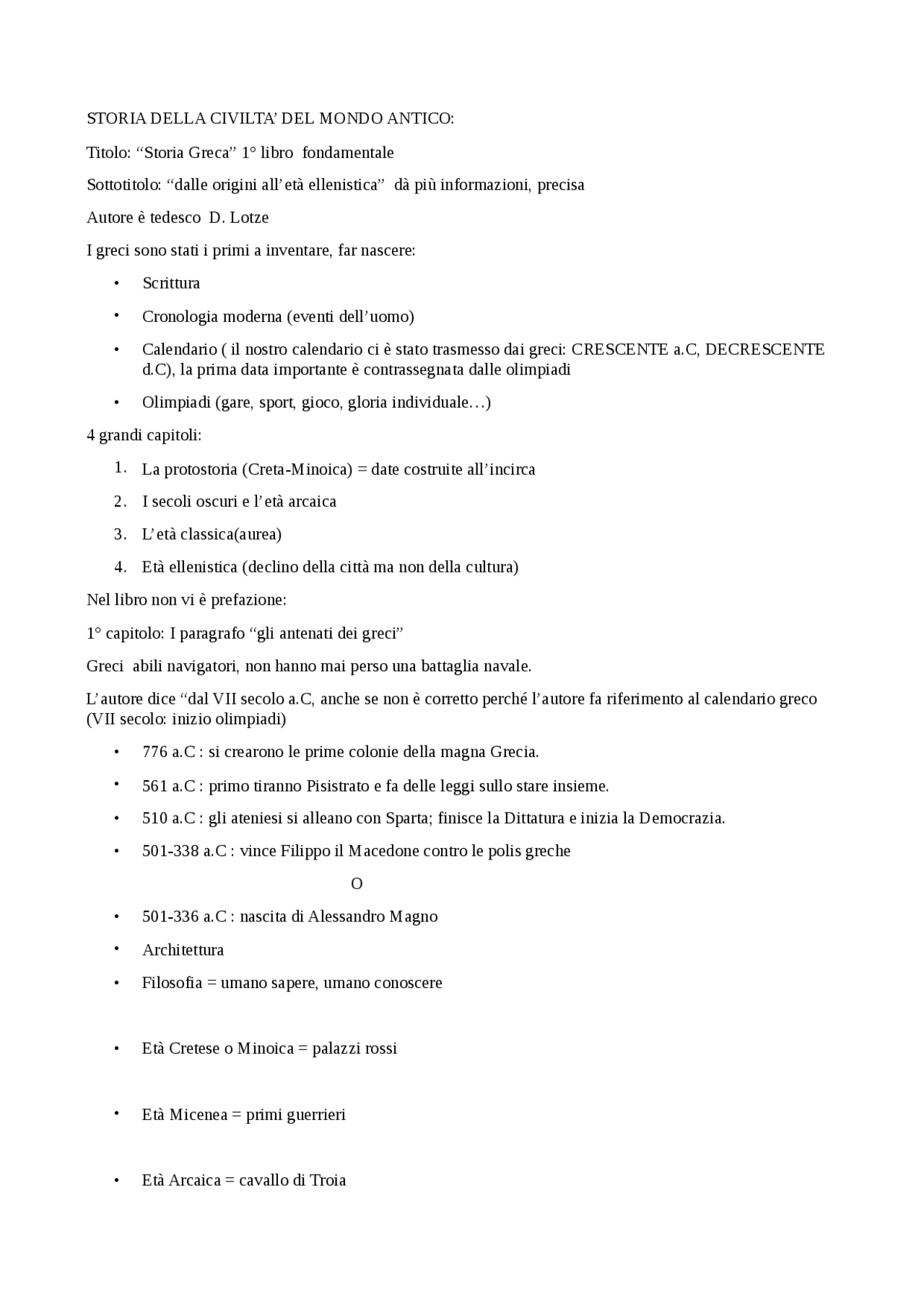Civiltà Del Mondo Antico Docsity