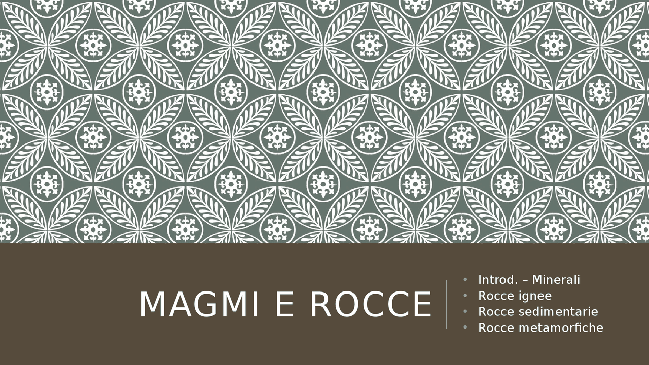 Powerpoint Scienze Della Terra Rocce E Magmi Docsity