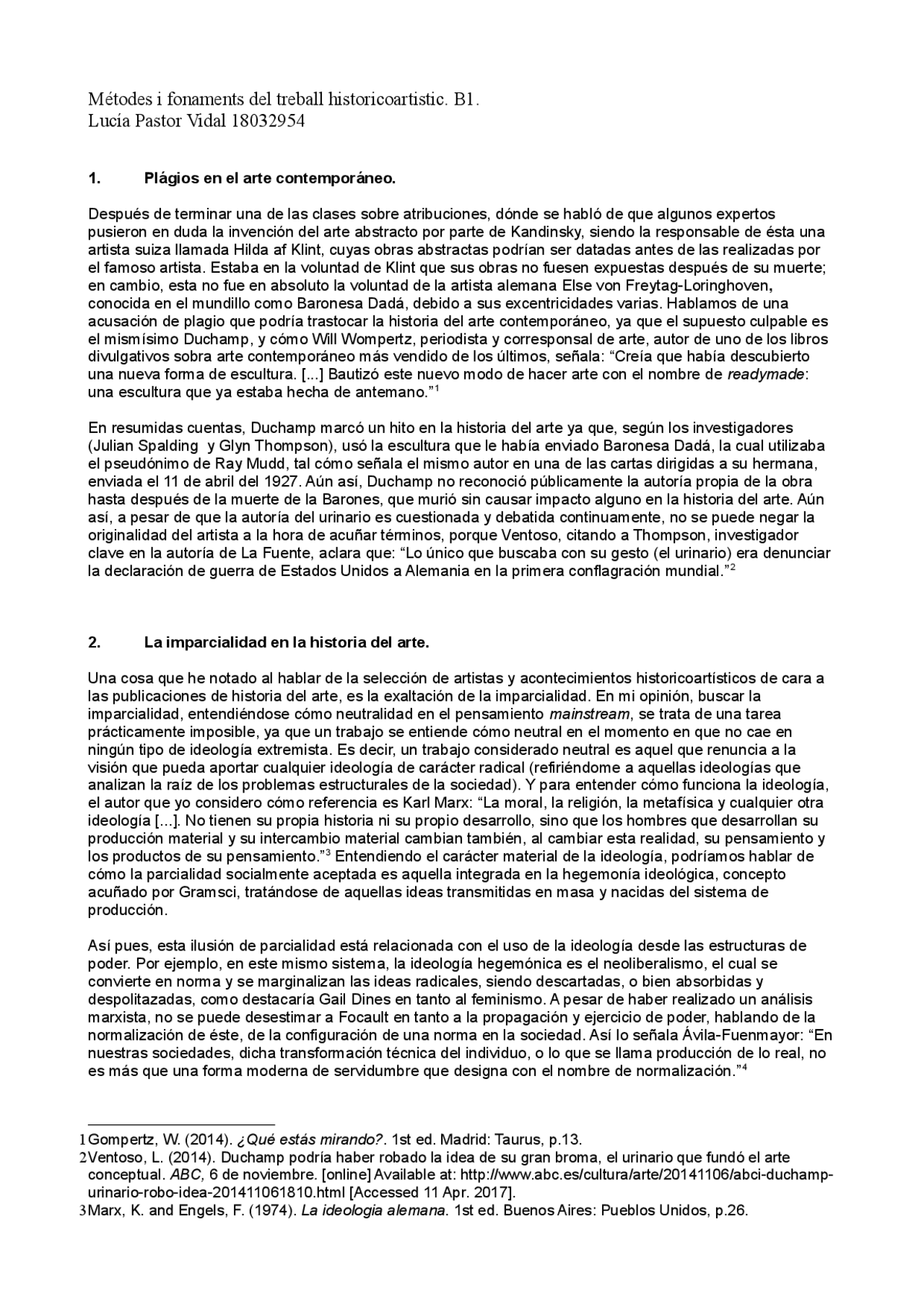 Treball Mètodes Per A Lhistòria De Lart Docsity