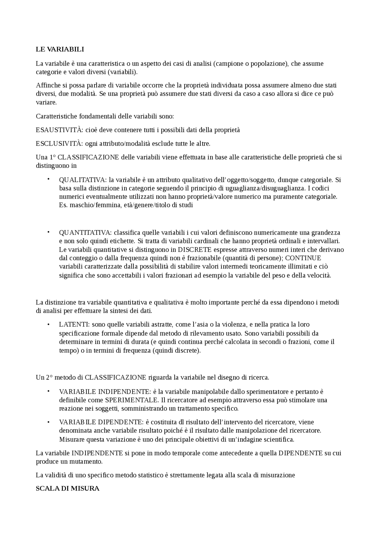 Appunti Di Psicometria Completi Docsity