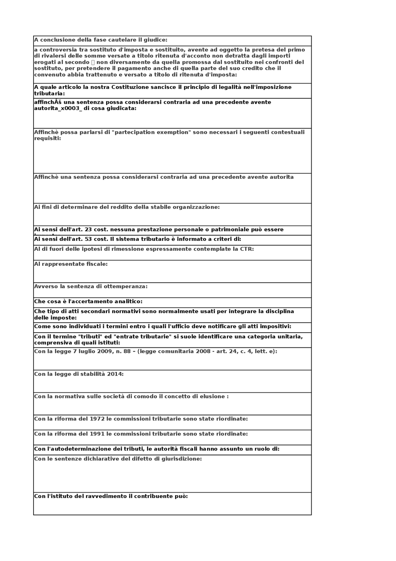 Domande Con Relative Risposte Docsity