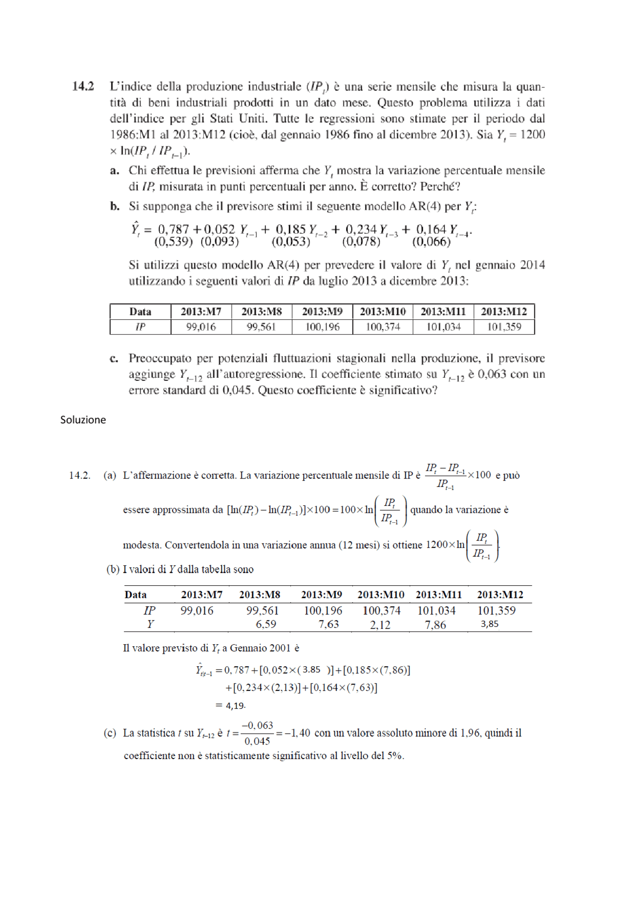 Principi Di Econometria Docsity