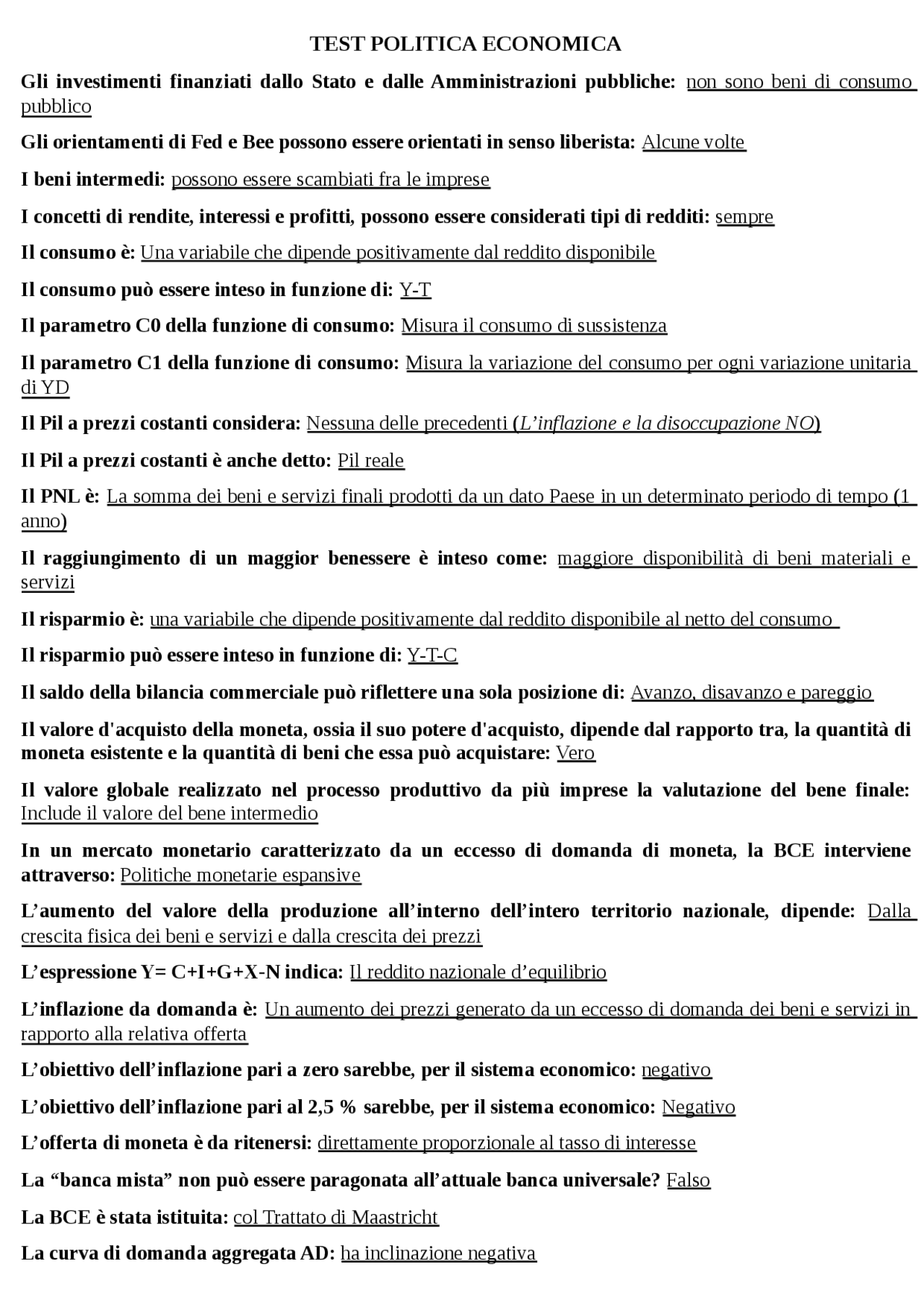 Diritto Pubblico Unicusano Docsity