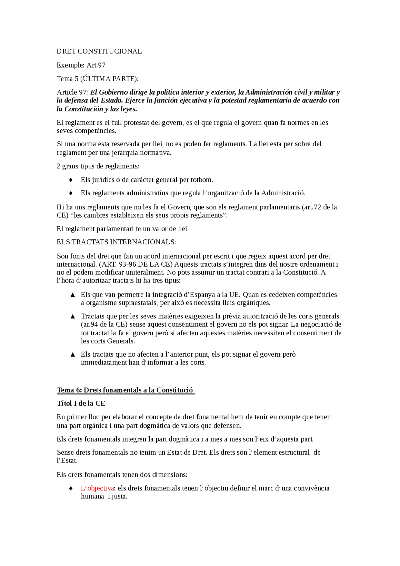 Apunts De Dret Constitucional Docsity