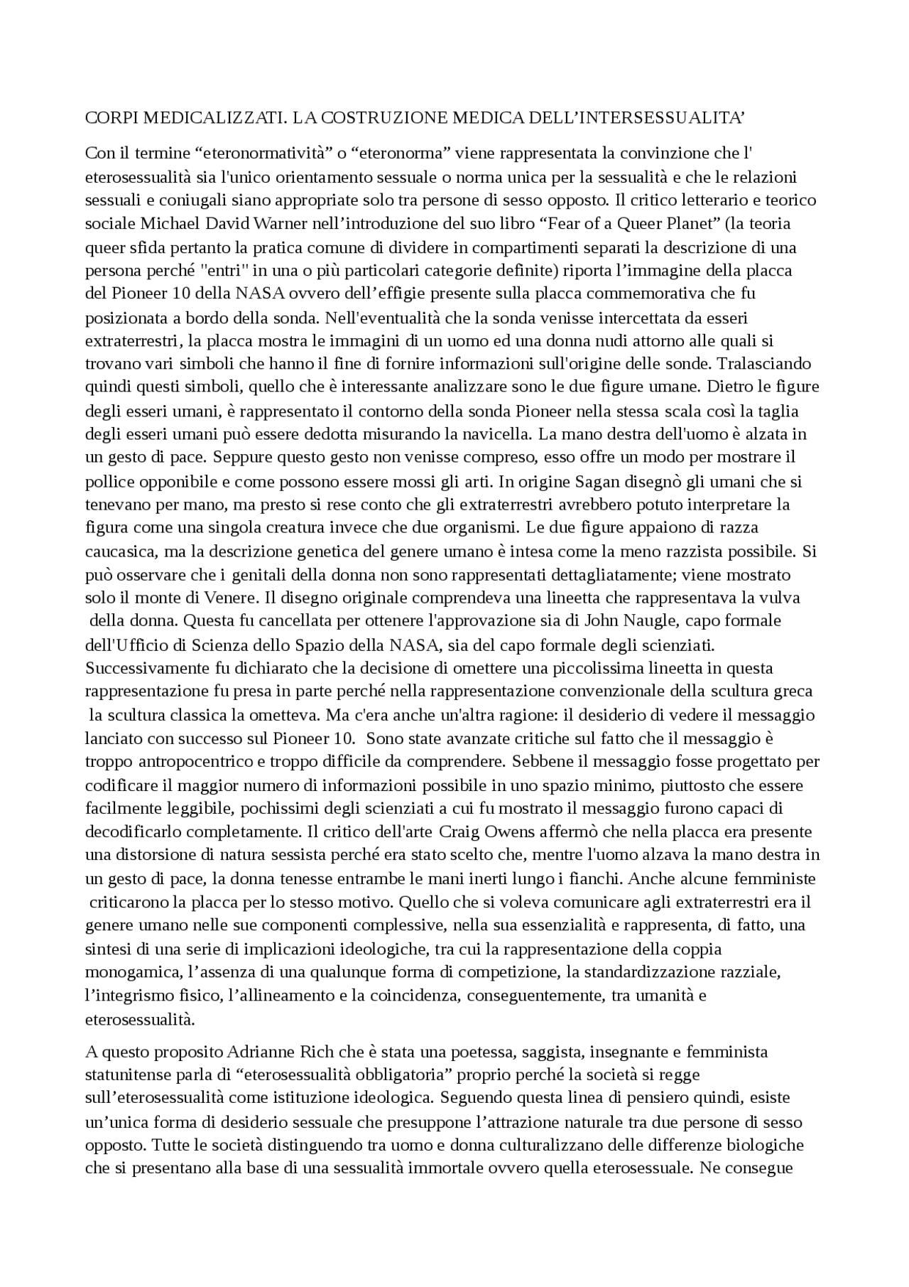 Corpi Normali Corpi Devianti Docsity
