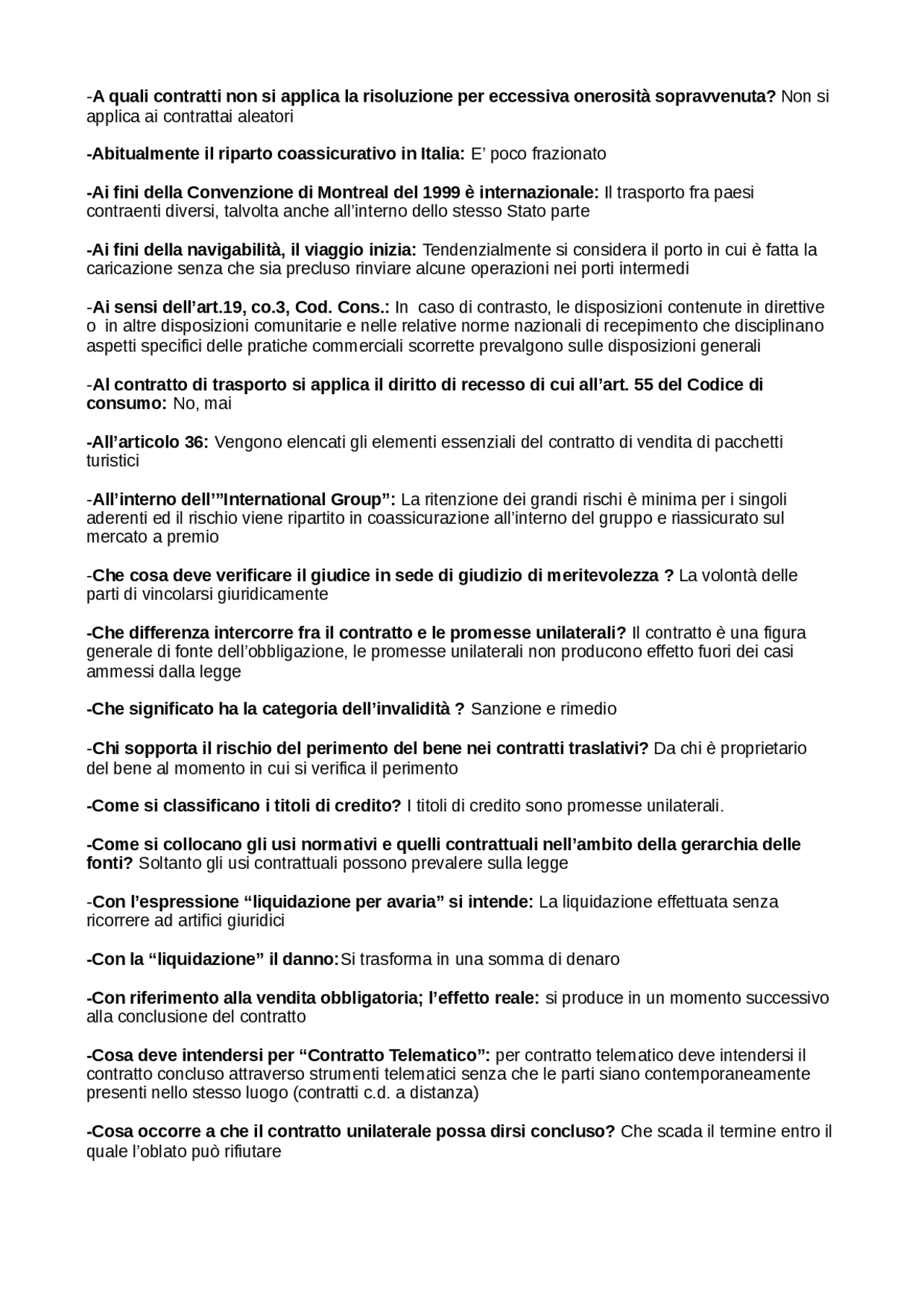 Diritto Dei Contratti Turistici Docsity