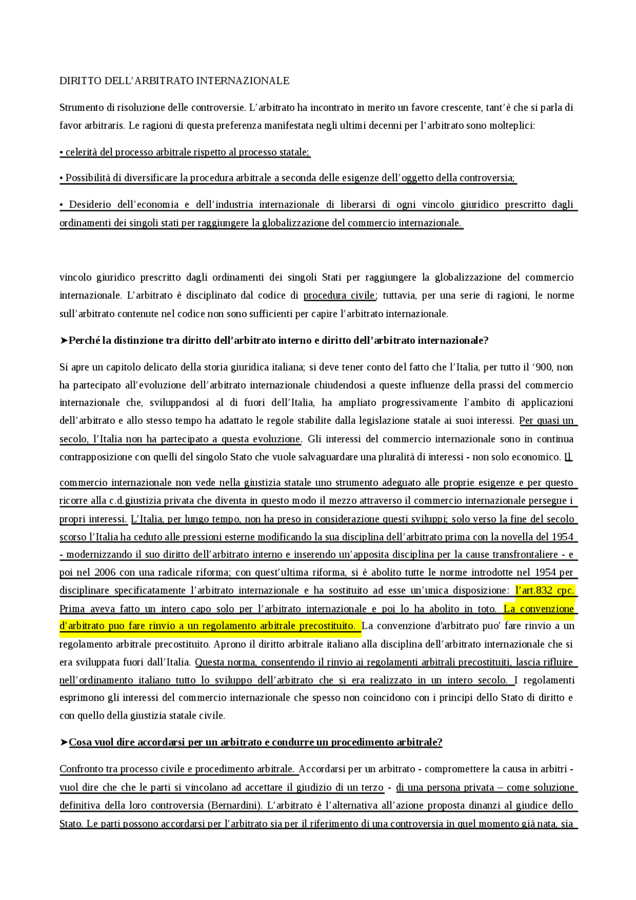 Diritto Dei Contratti Internazionali Docsity